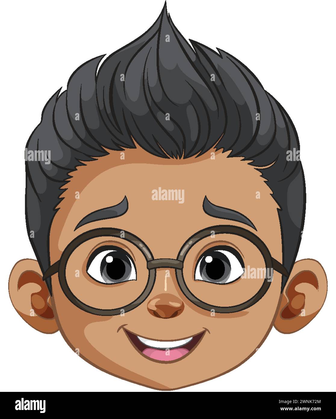 Vector illustration of a cheerful young boy Stock Vector Image & Art ...