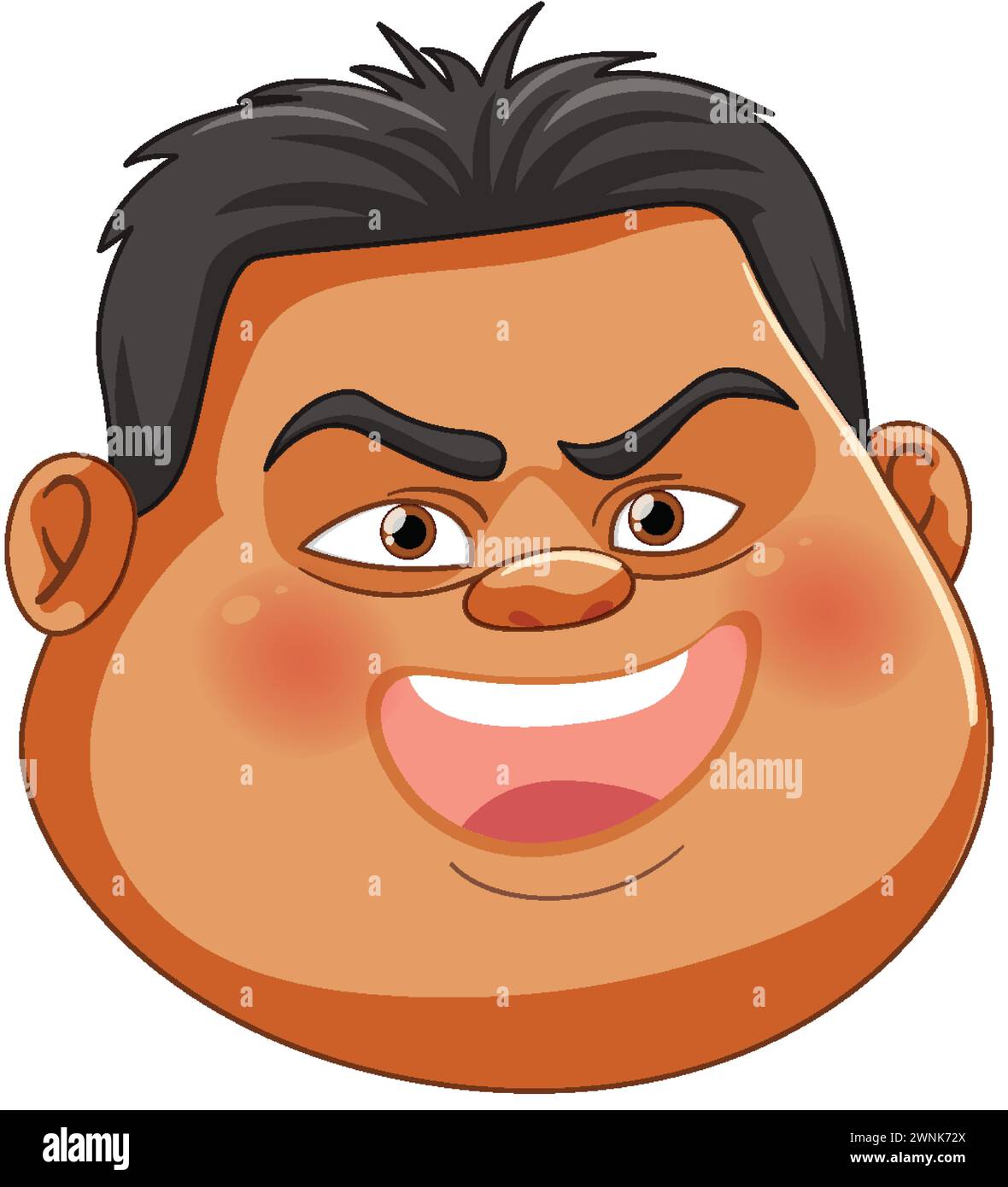 Vector illustration of a smiling cartoon face Stock Vector Image & Art ...