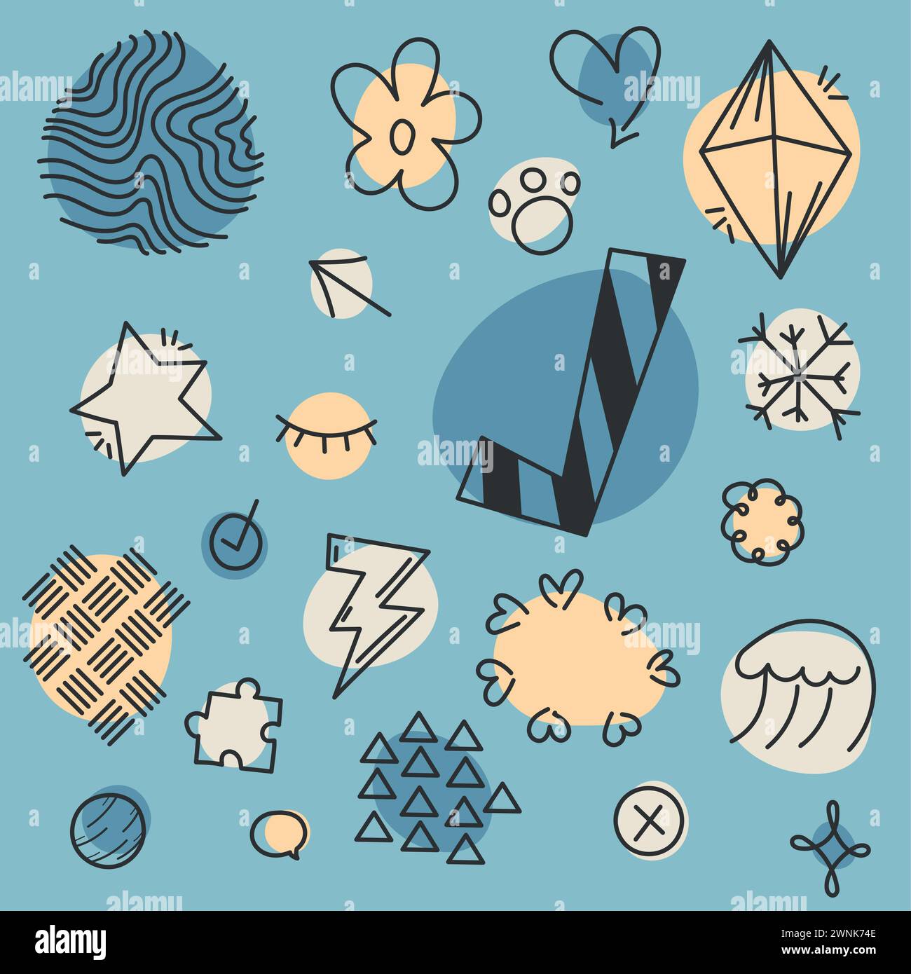 Hand draw colored pattern background Vector Stock Vector Image & Art ...