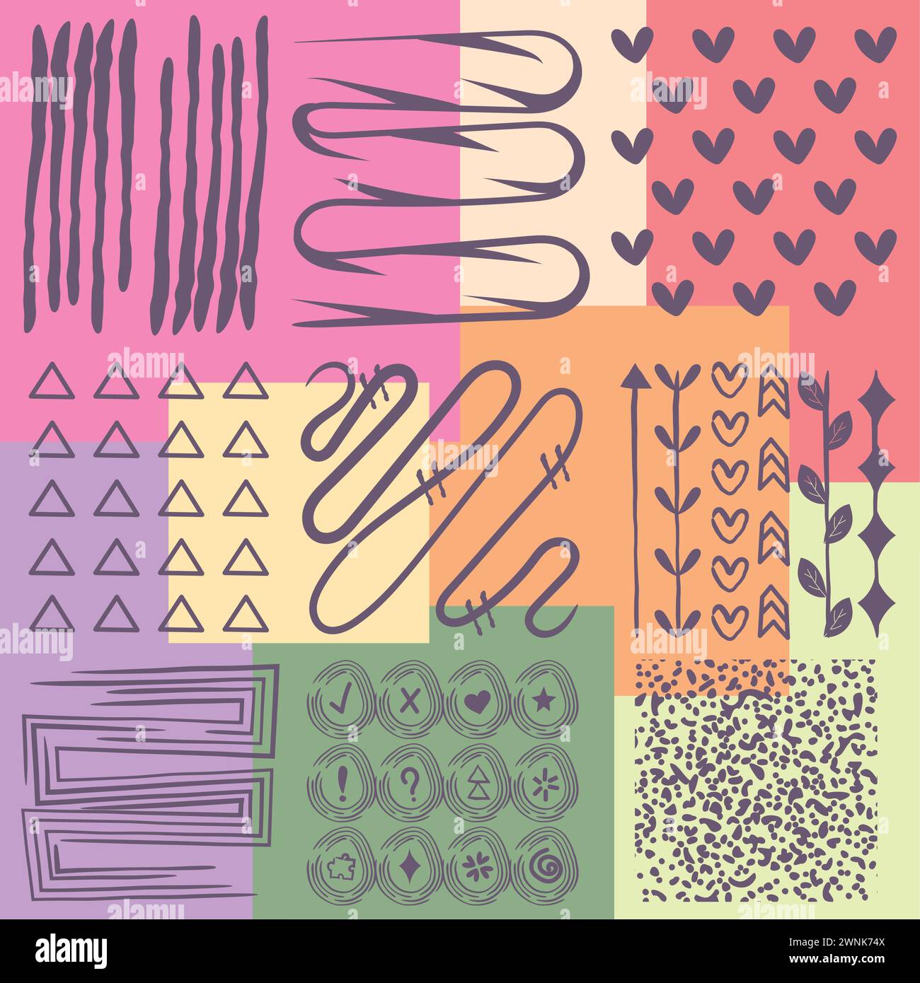 Hand draw colored pattern background Vector Stock Vector Image & Art ...