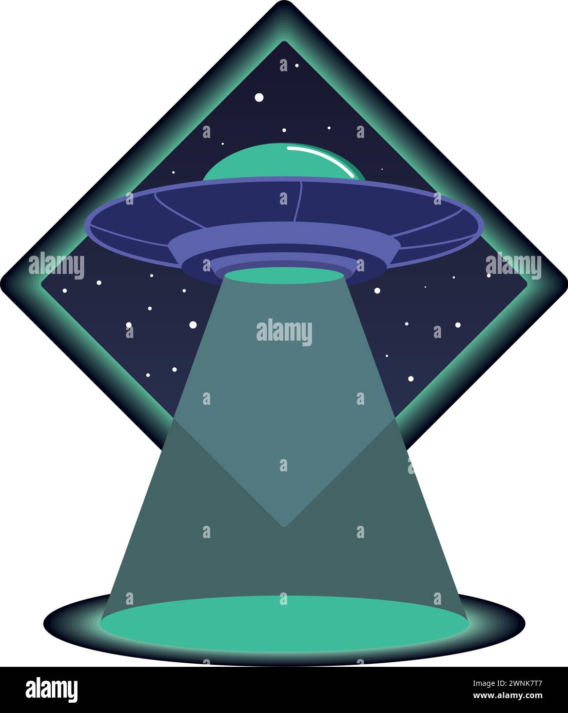 Colored ufo spaceship icon Vector Stock Vector Image & Art - Alamy