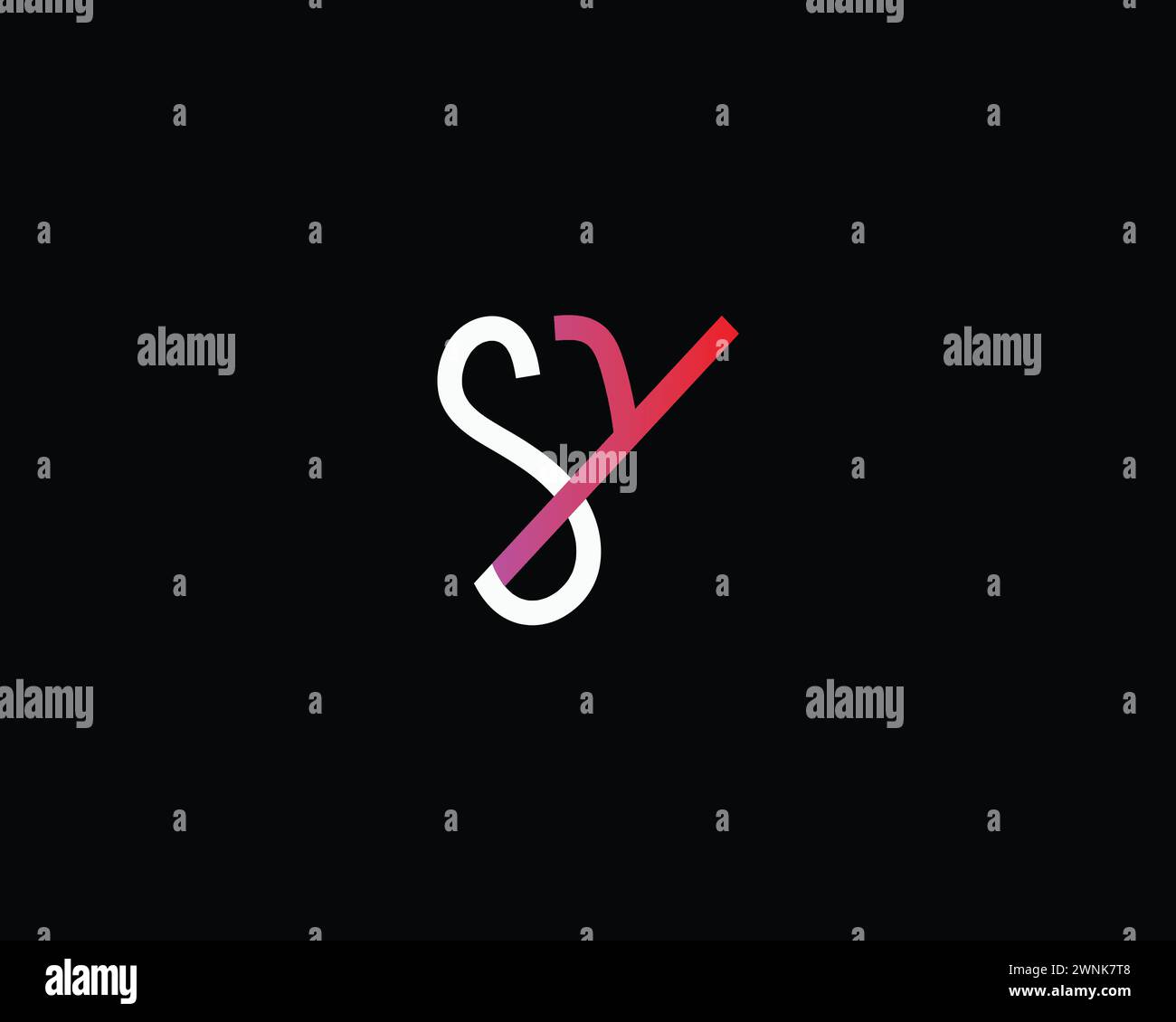 creative letter SY logo design vector template Stock Vector Image & Art ...