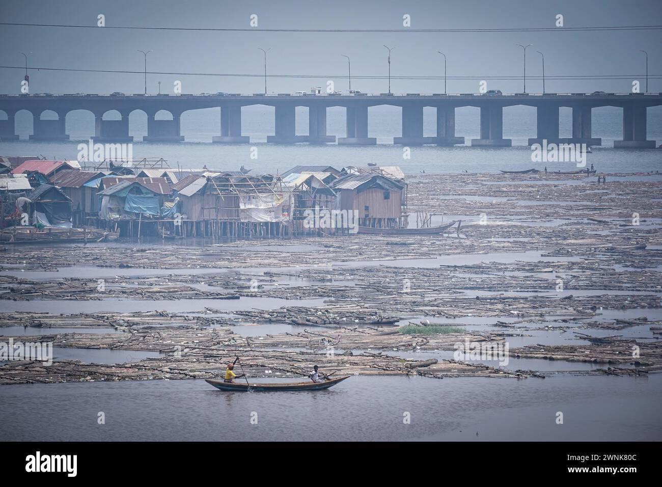 Lagos. 2nd Mar, 2024. This photo taken on March 2, 2024 shows a view of ...