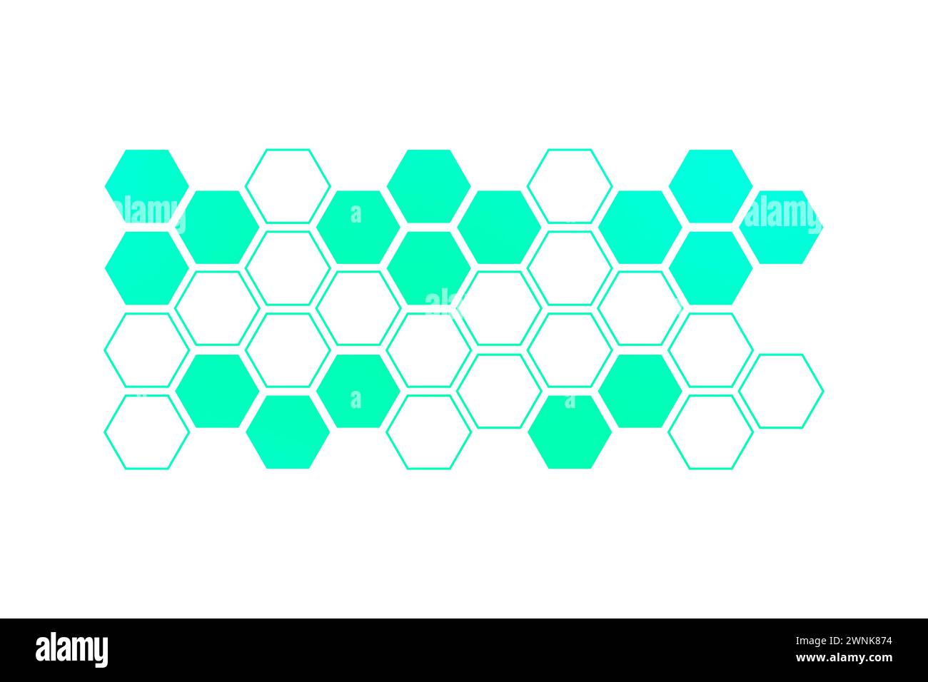 Pattern of hexagons on white background, illustration Stock Photo - Alamy