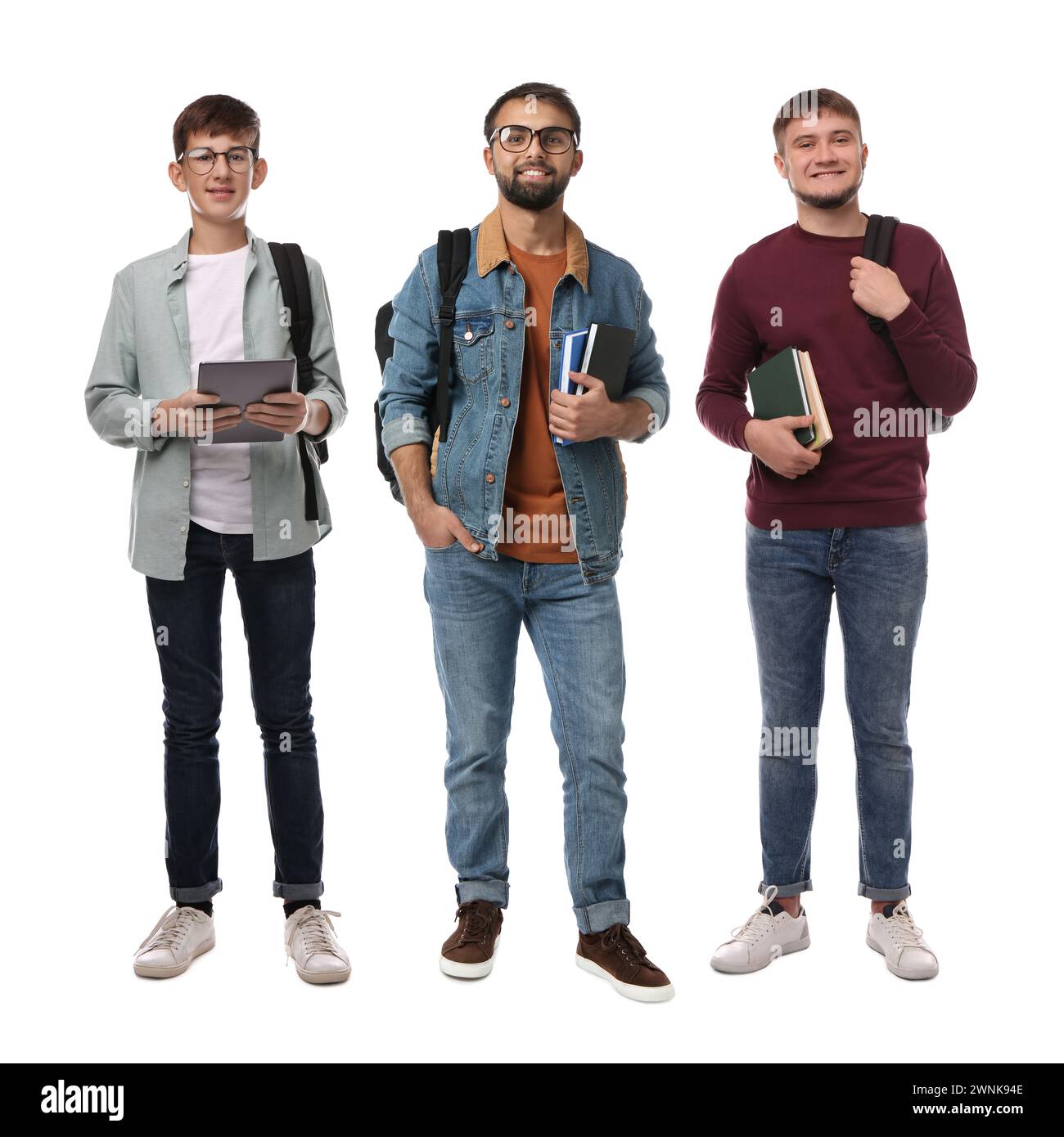 Happy students Cut Out Stock Images & Pictures - Alamy