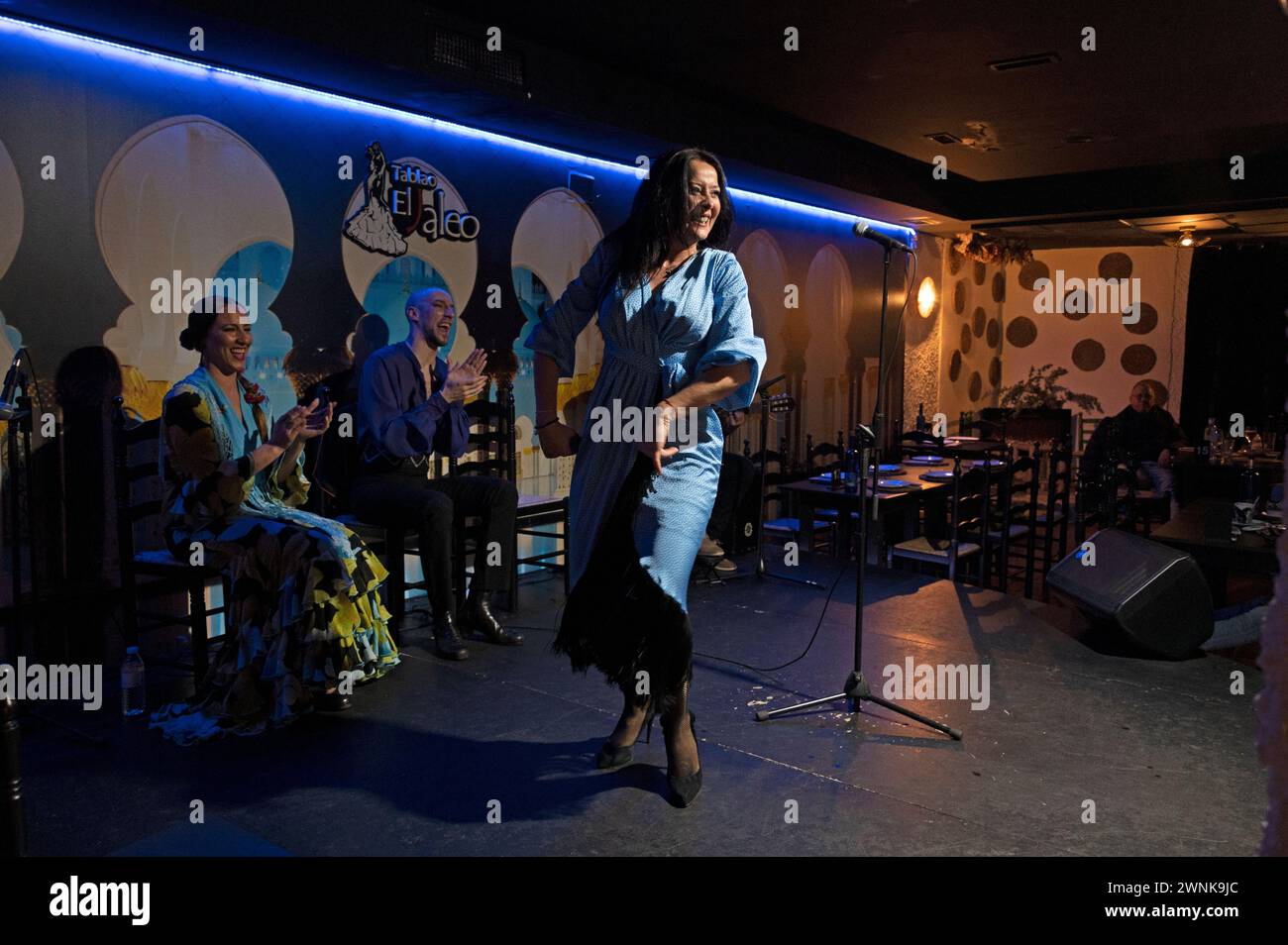 A Flamenco dance and music floor show at one of the Flamenco clubs in ...