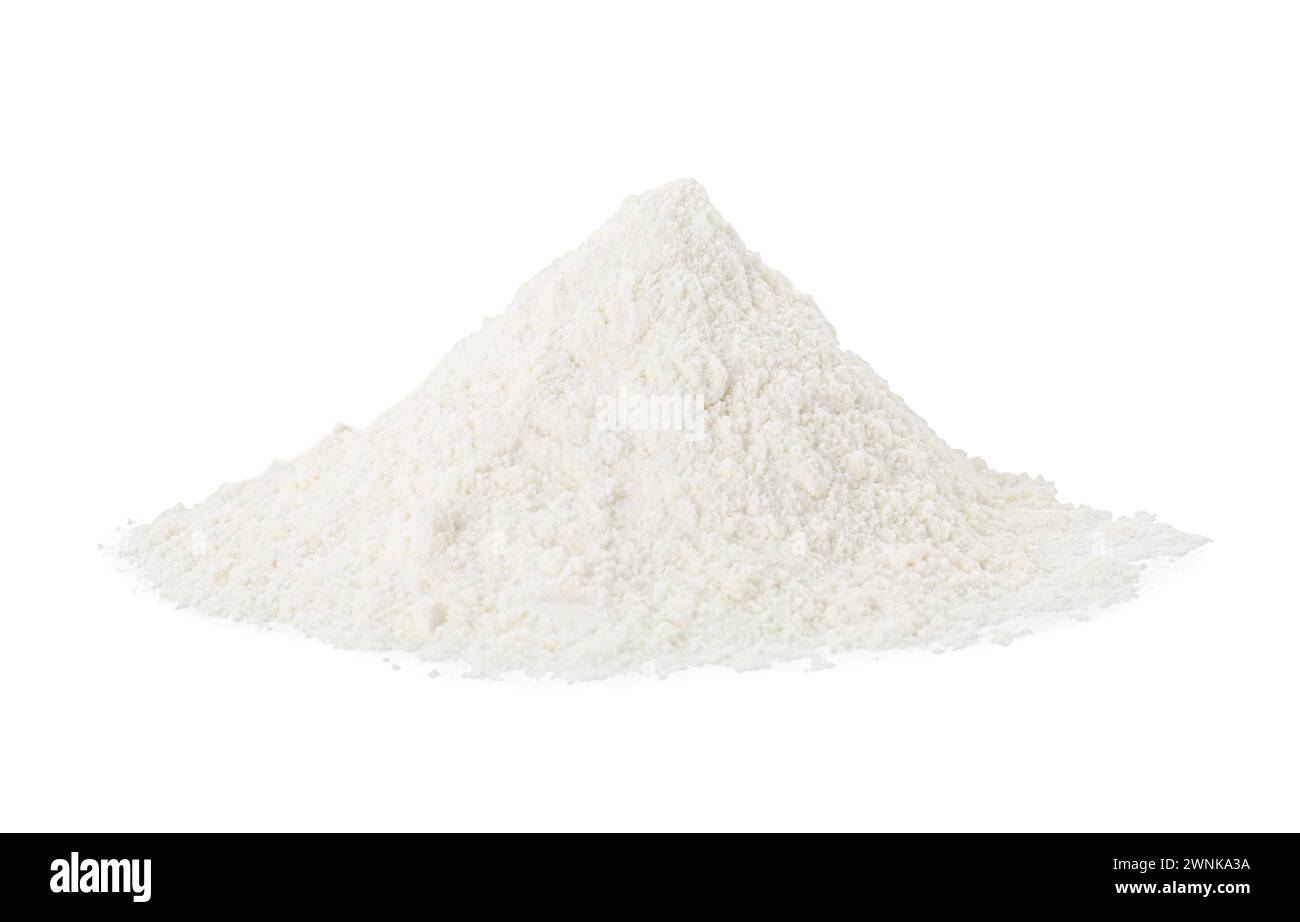 Pile of baking powder isolated on white Stock Photo - Alamy