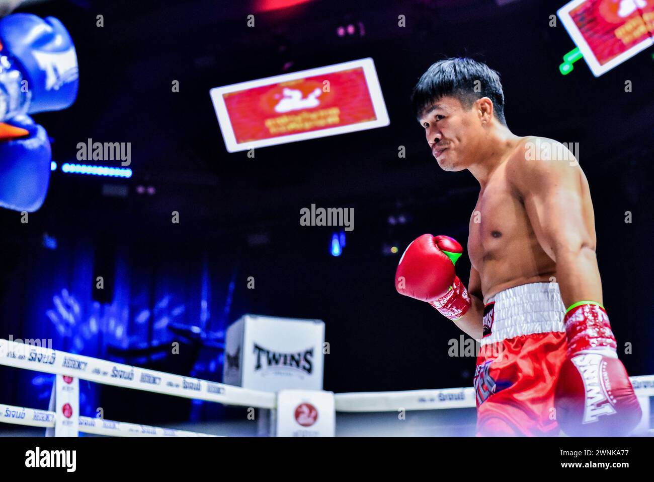 Bangkok, Thailand. 02nd Mar, 2024. Yuttapong Tongdee (R) and Thanachai Khamoon are seen in ...