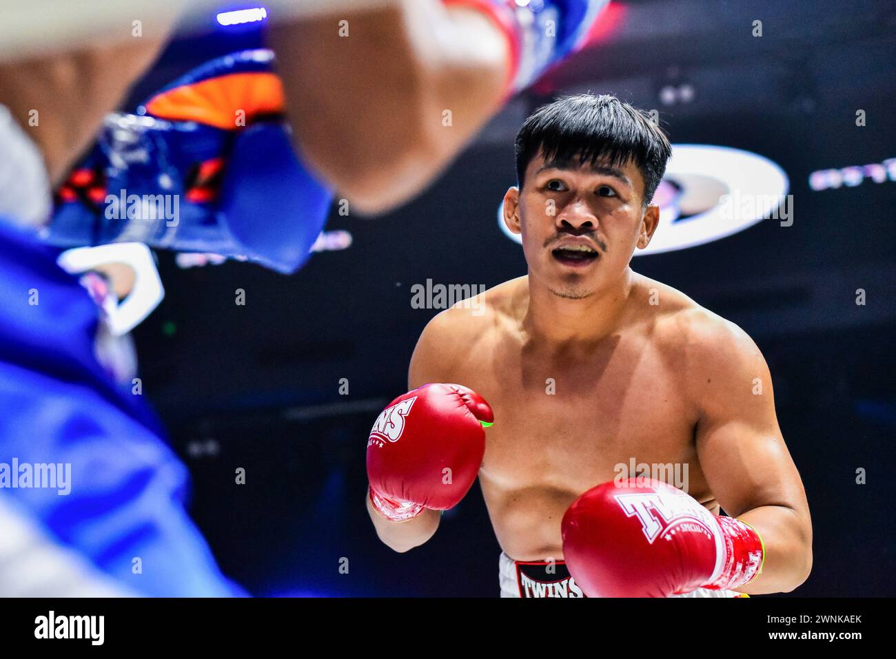 Bangkok, Thailand. 02nd Mar, 2024. Yuttapong Tongdee (R) and Thanachai Khamoon are seen in ...