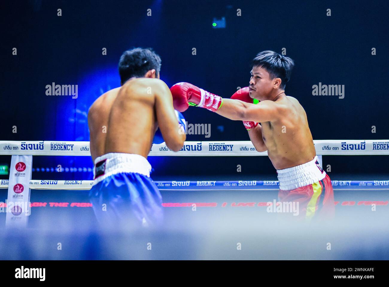 Bangkok, Thailand. 02nd Mar, 2024. Yuttapong Tongdee (R) and Thanachai Khamoon are seen in ...