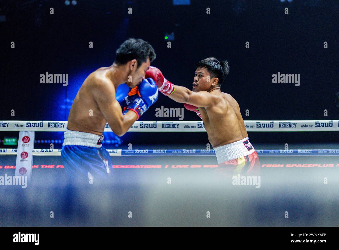 Bangkok, Thailand. 02nd Mar, 2024. Yuttapong Tongdee (R) and Thanachai Khamoon are seen in ...