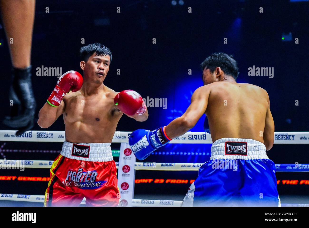 Bangkok, Thailand. 02nd Mar, 2024. Yuttapong Tongdee (L) and Thanachai Khamoon are seen in ...