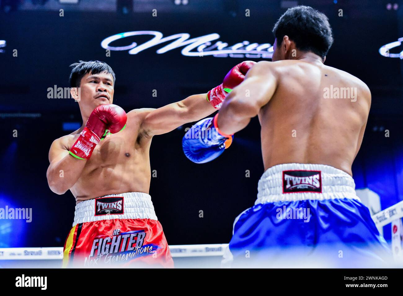 Bangkok, Thailand. 02nd Mar, 2024. Yuttapong Tongdee (L) and Thanachai Khamoon are seen in ...