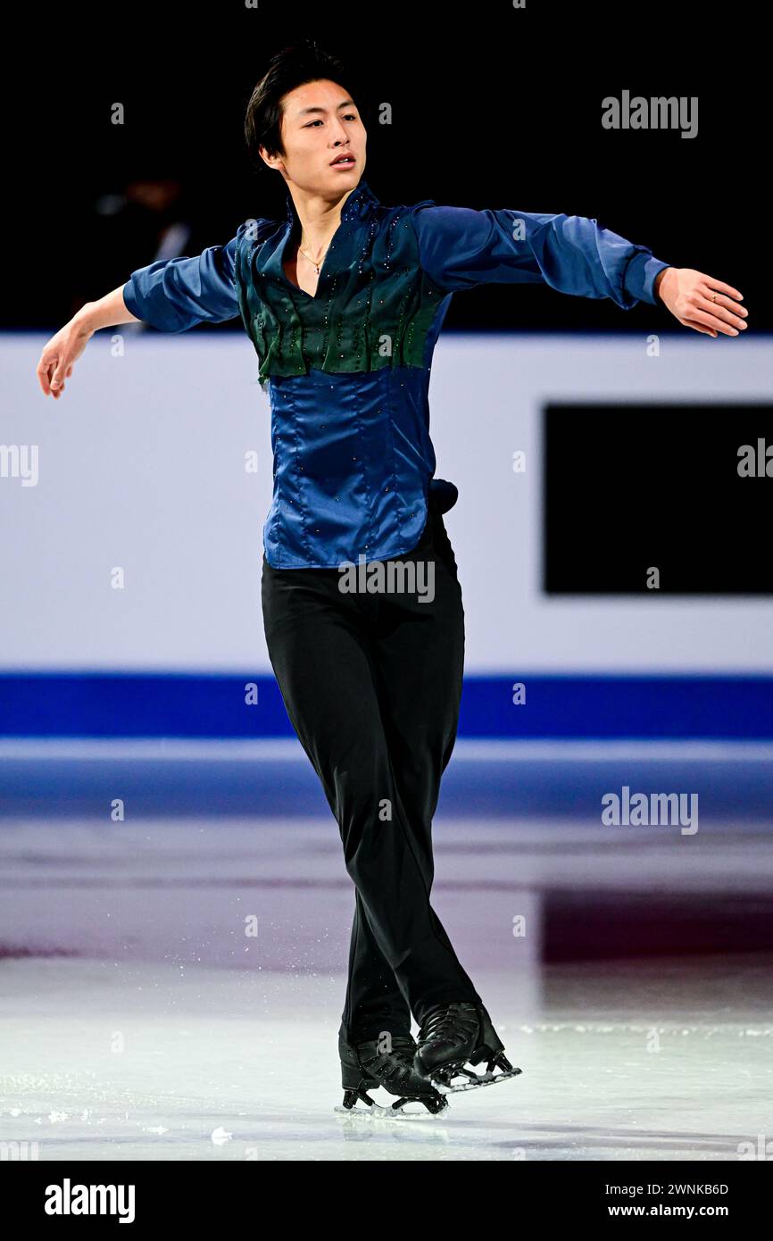 Feng-Yi LIN (TPE), during Exhibition Gala, at the ISU World Junior Figure Skating Championships ...
