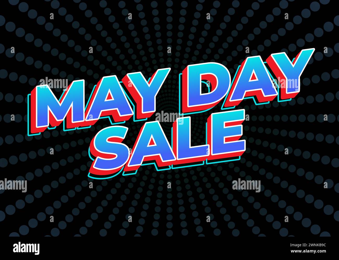 May day sale. Text effect design in 3D look effect with eye catching colors Stock Vector Image ...