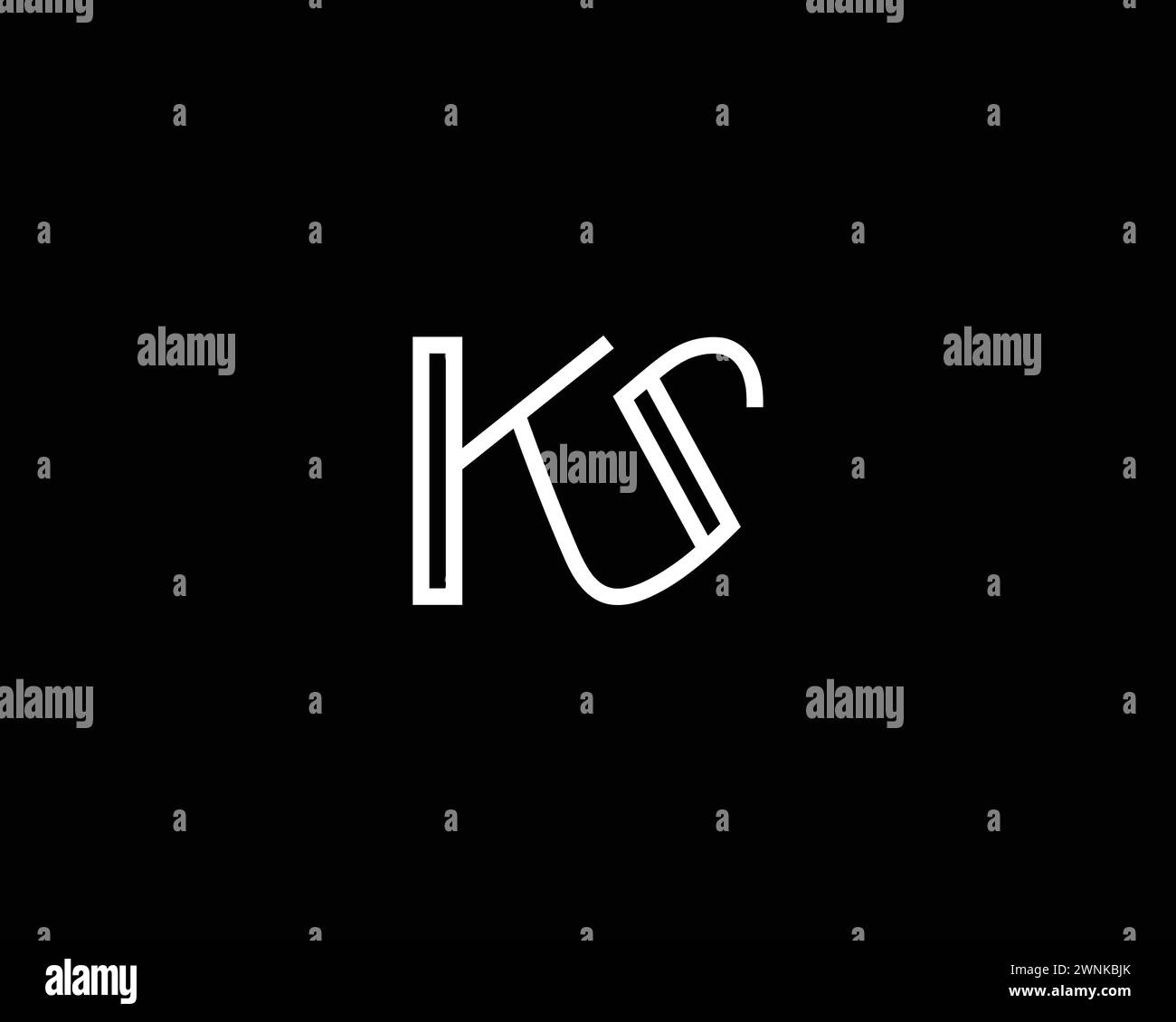 creative letter KS logo design vector template Stock Vector Image & Art ...