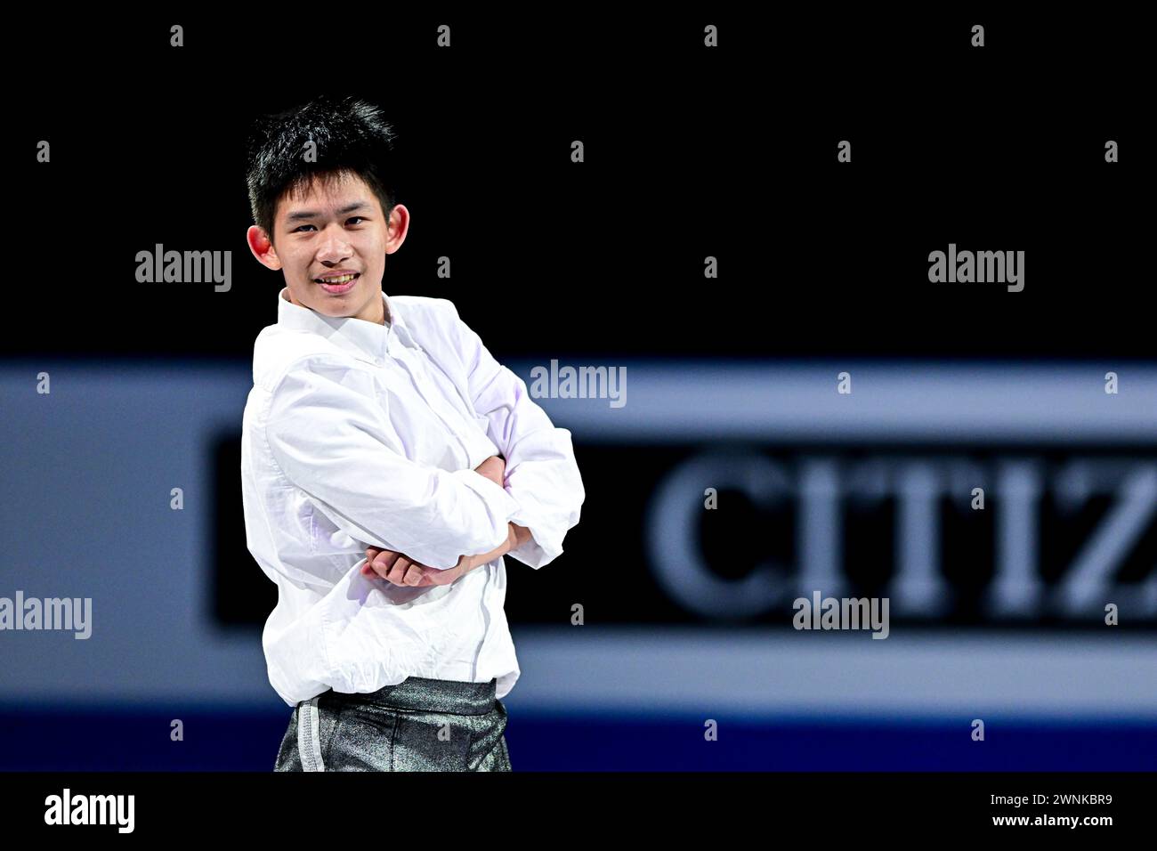 Yu-Hsiang LI (TPE), during Exhibition Gala, at the ISU World Junior ...