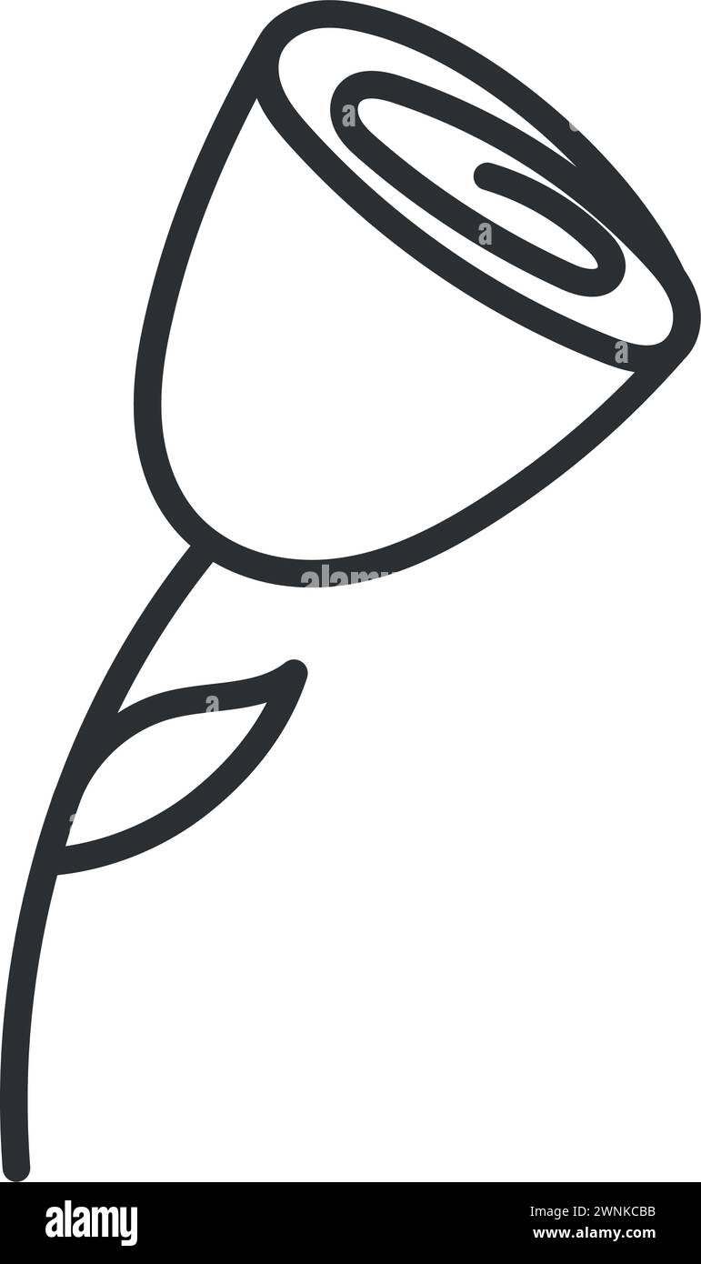 Rose flower sketch icon Hand Draw Vector Stock Vector Image & Art - Alamy