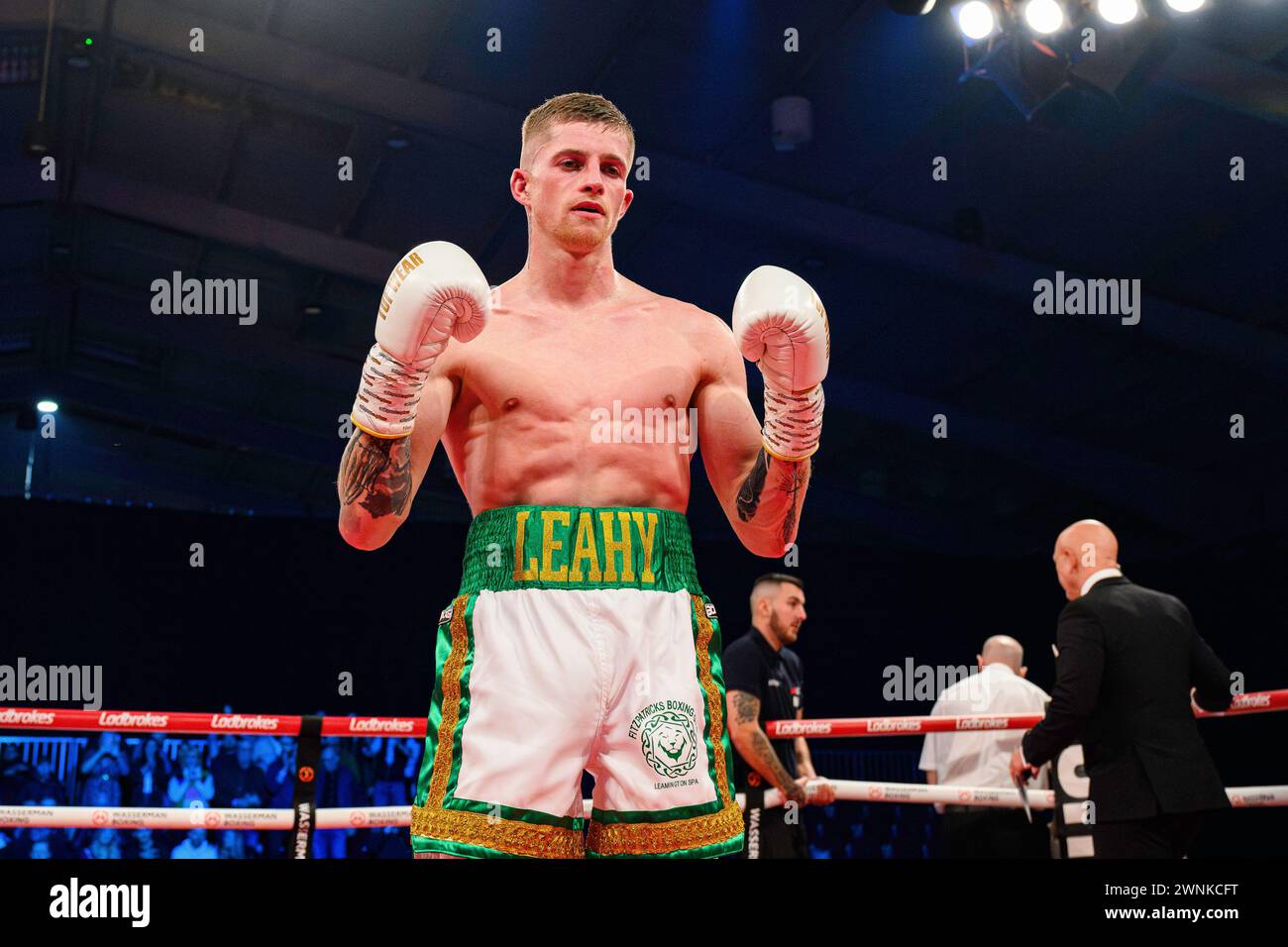 LONDON, UNITED KINGDOM. 01 Mar, 2024. Nick Leahy vs Jake Osgood - Welterweight bout during ...