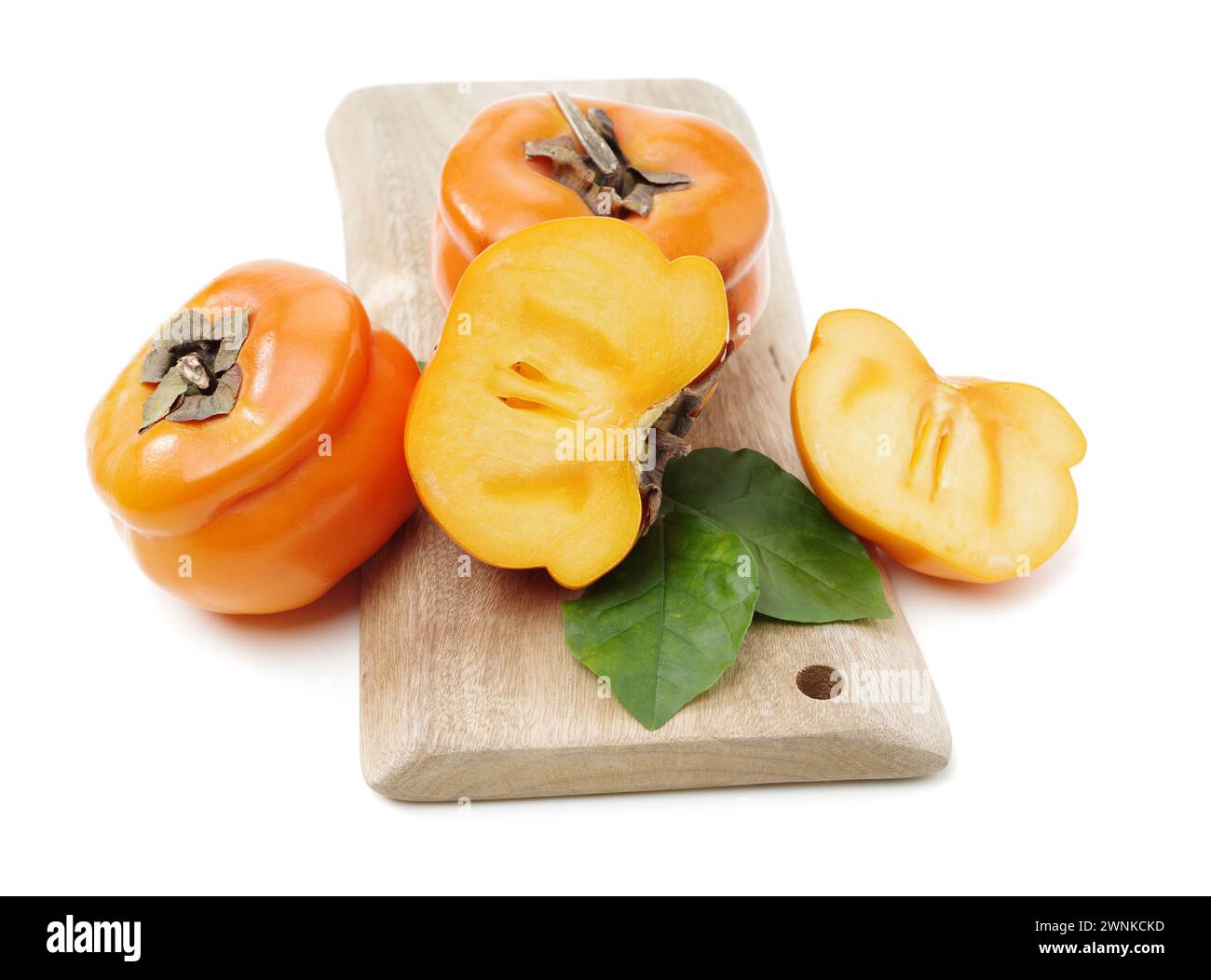 persimmon on a white background Stock Photo - Alamy
