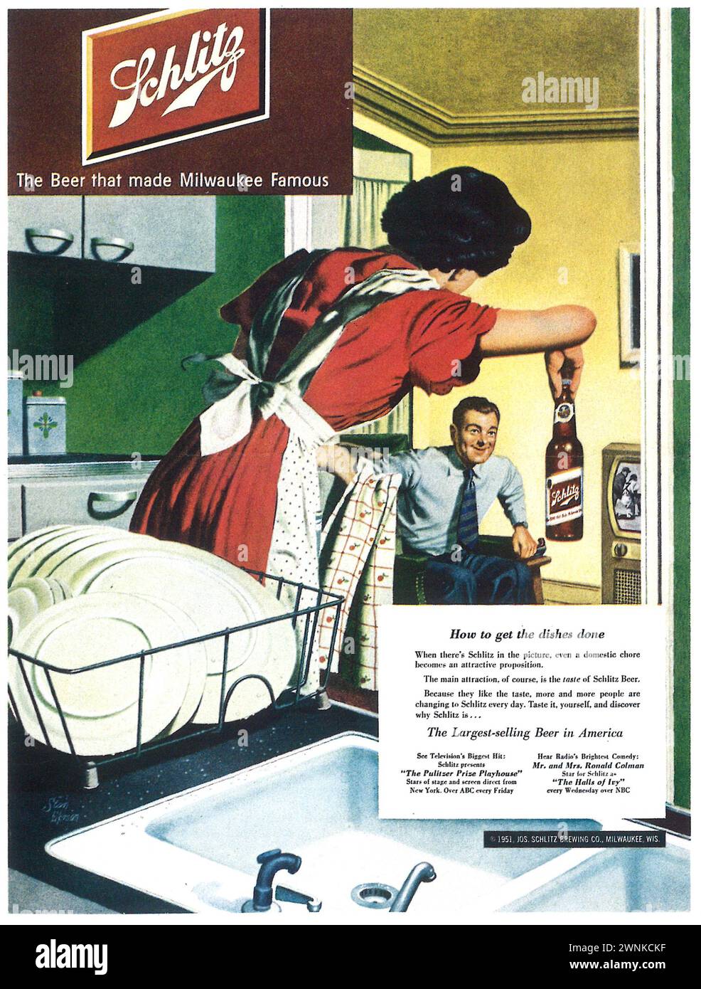 1950s beer advertising Cut Out Stock Images & Pictures - Alamy