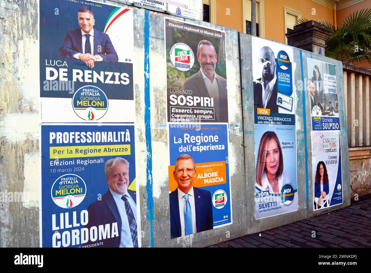 Abruzzo, Italy: Election Wall Posters for the ABRUZZO Regional ...