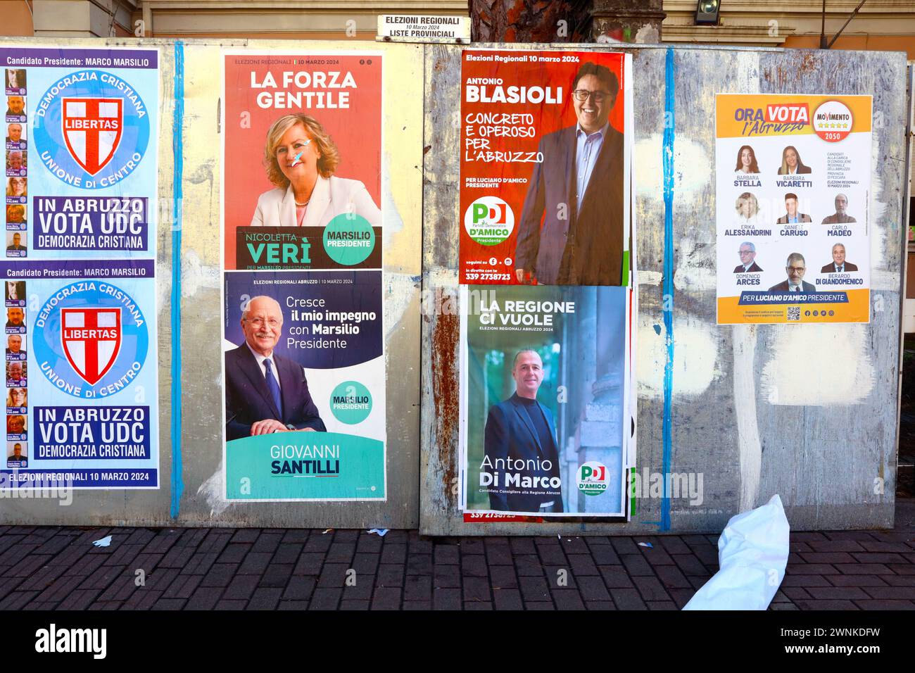 Abruzzo, Italy: Election Wall Posters for the ABRUZZO Regional ...