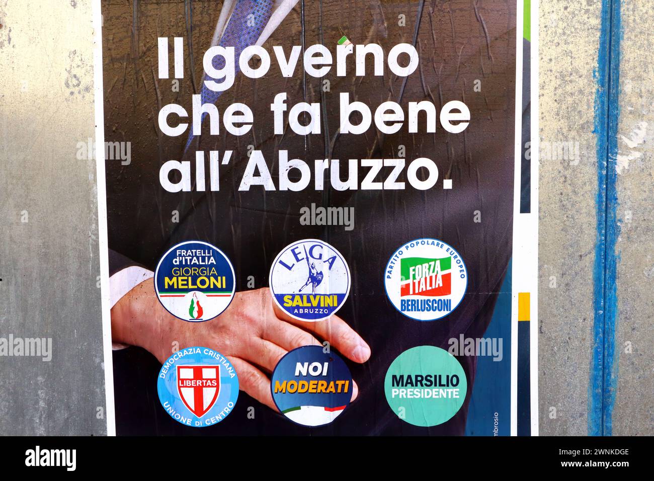 Abruzzo, Italy: Election Wall Posters for the ABRUZZO Regional ...