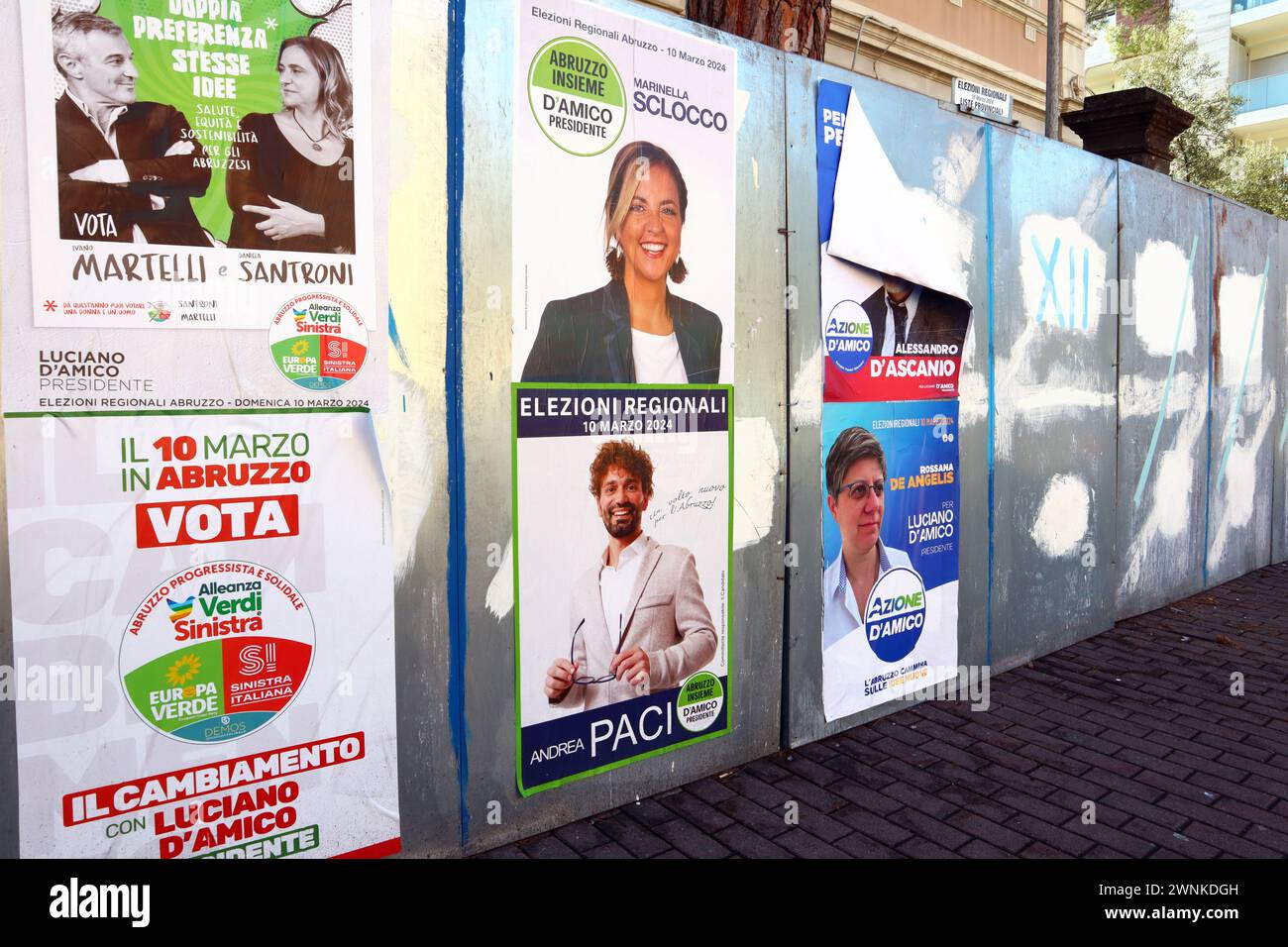 Abruzzo, Italy: Election Wall Posters for the ABRUZZO Regional ...