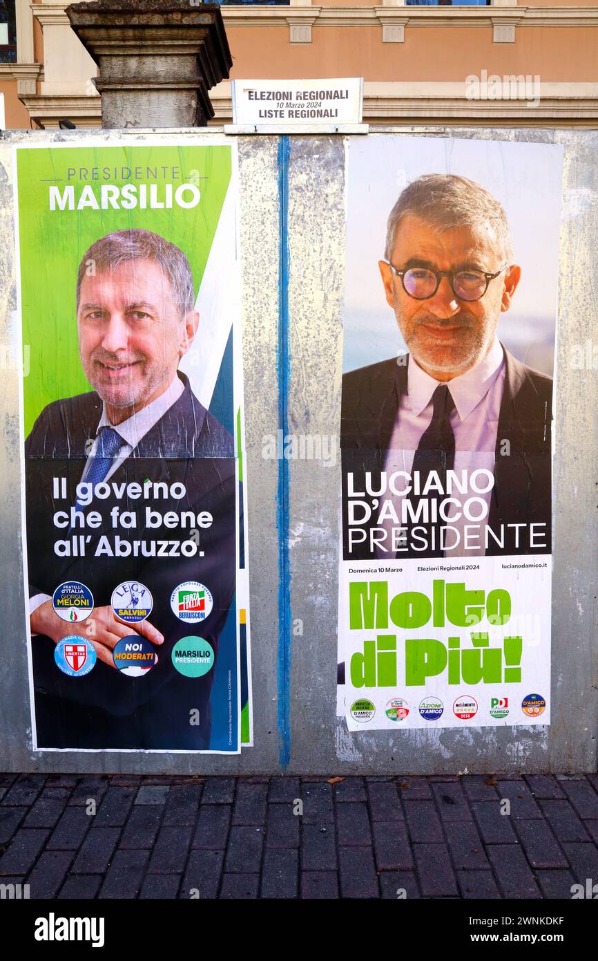 Abruzzo, Italy: Election Wall Posters for the ABRUZZO Regional ...