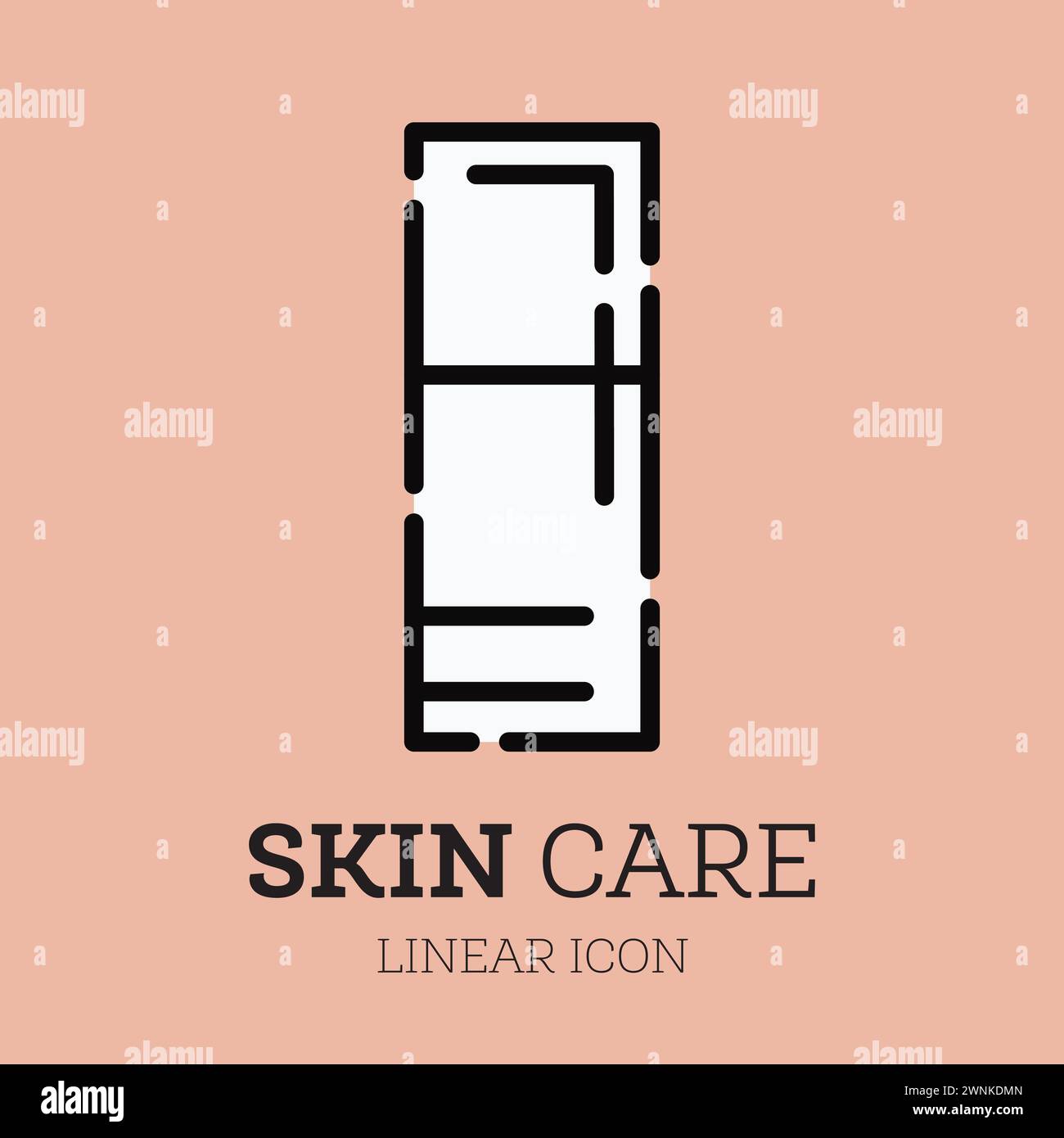 Body lotion flat linear icon. Personal care product. Cosmetics. Vector ...