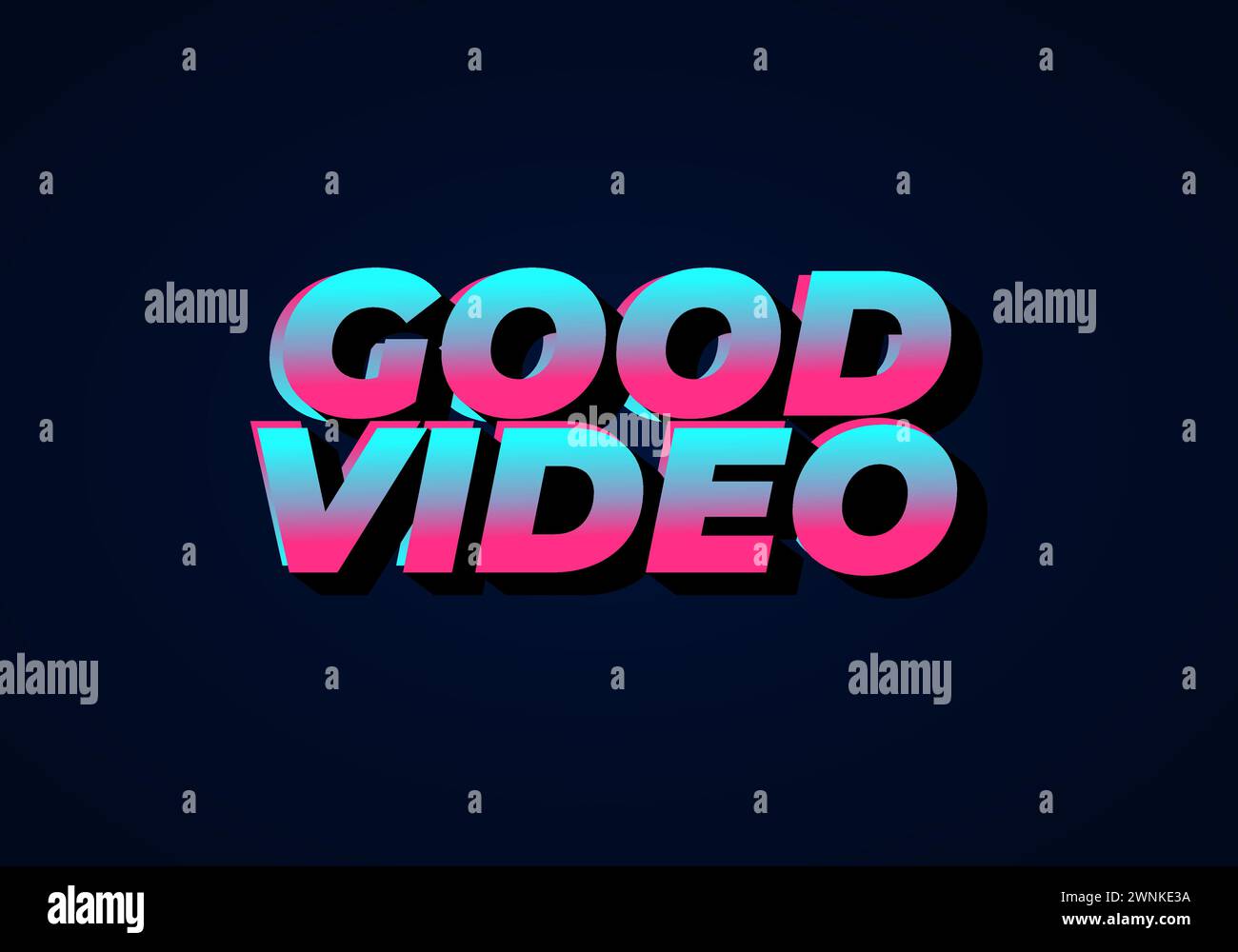 Good video. Text effect design in eye catching color with 3D look ...