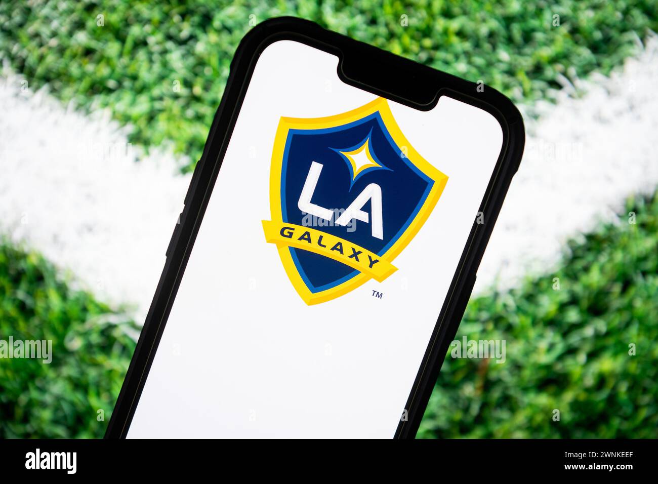 Poland. 23rd Feb, 2024. In this photo illustration, a Los Angeles ...