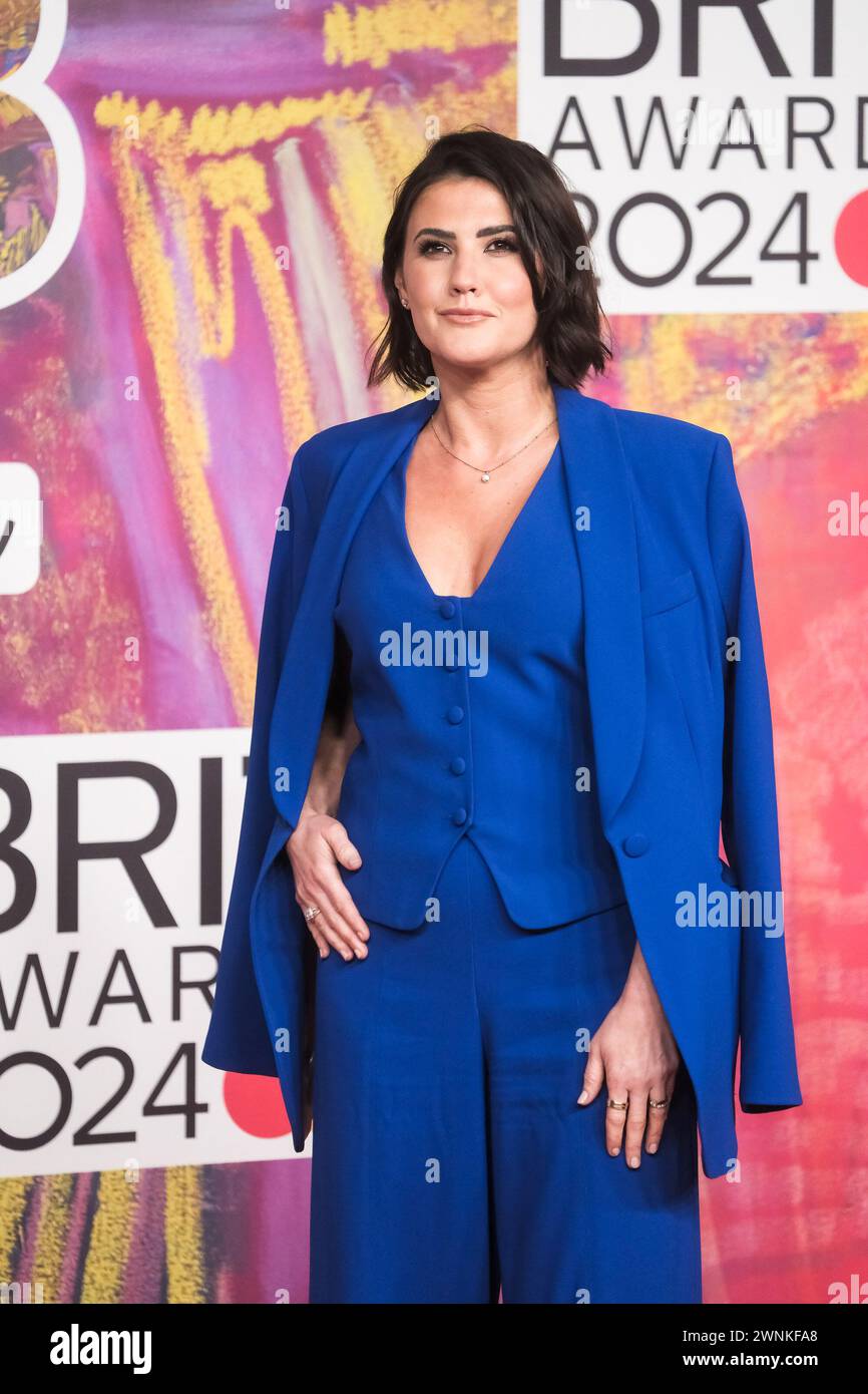London, UK. Aimee Vivian photographed attending the BRITS Awards at the ...