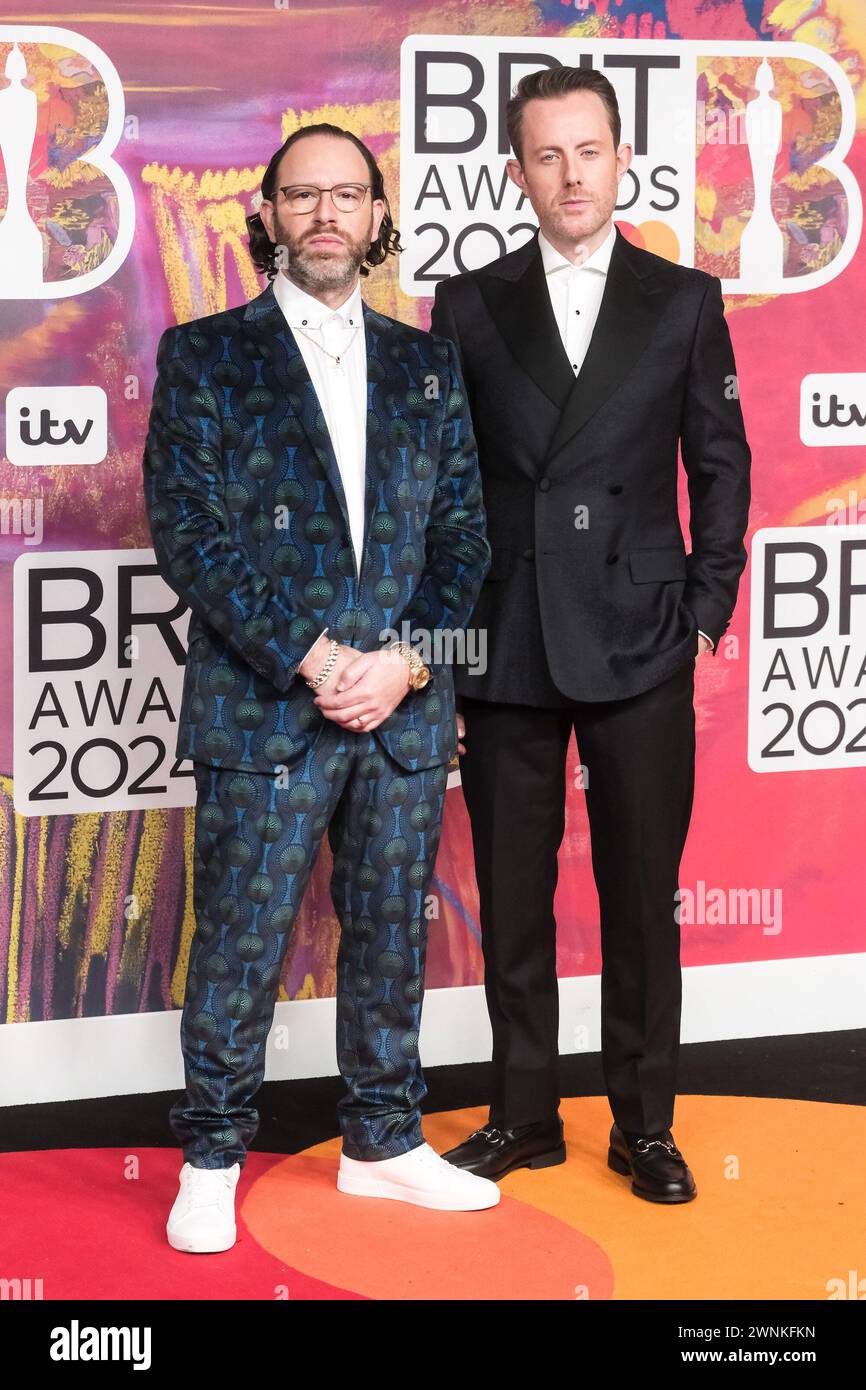 London, UK. Will Kennard and Saul Milton of Chase & Status photographed ...