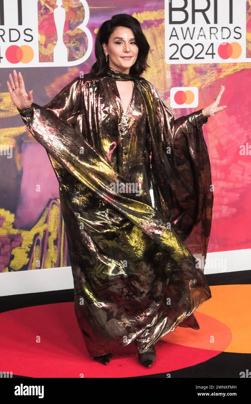 London, UK. Jessie Ware photographed attending the BRITS Awards at the ...