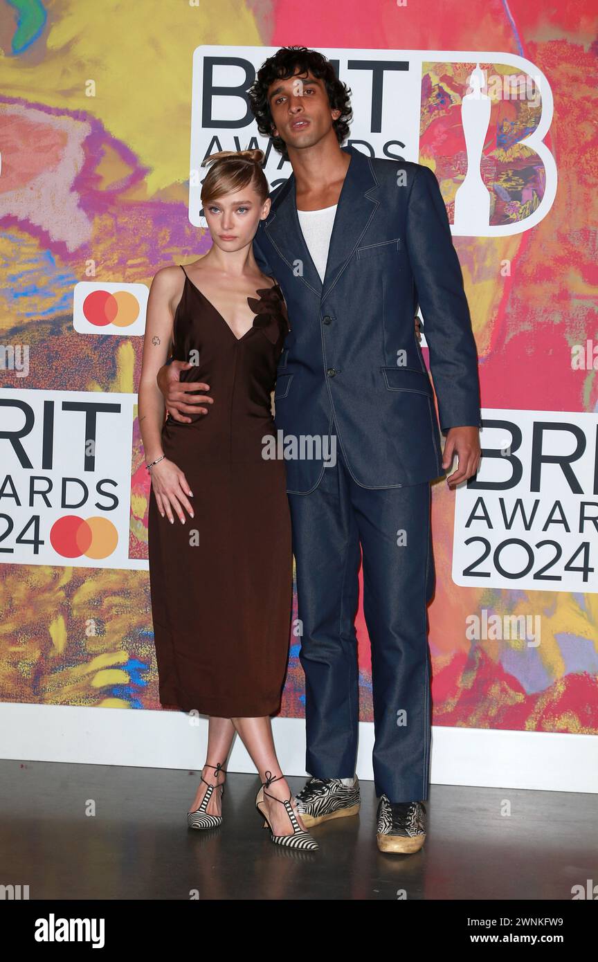 London, UK. 02nd Mar, 2024. Maddi Waterhouse (L) attends the BRIT ...