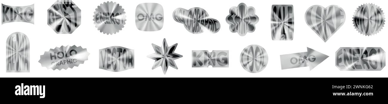 Silver metal sticker as seal, star icon for badges, labels, and tags ...