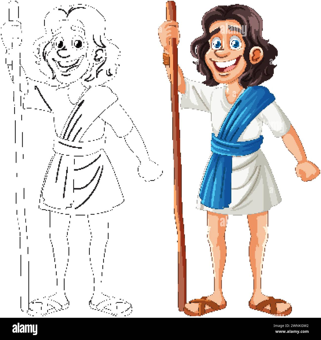 Colorful and line art of a Greek character Stock Vector Image & Art - Alamy