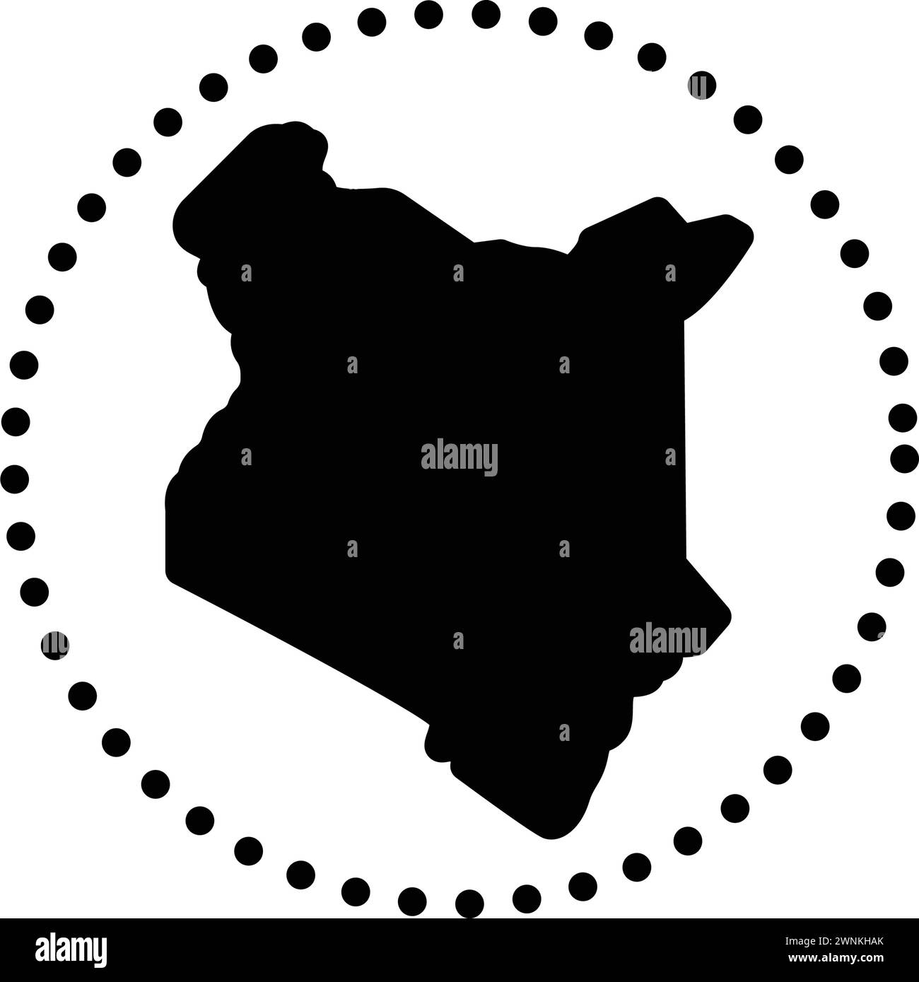 Kenya vector map Black and White Stock Photos & Images - Alamy