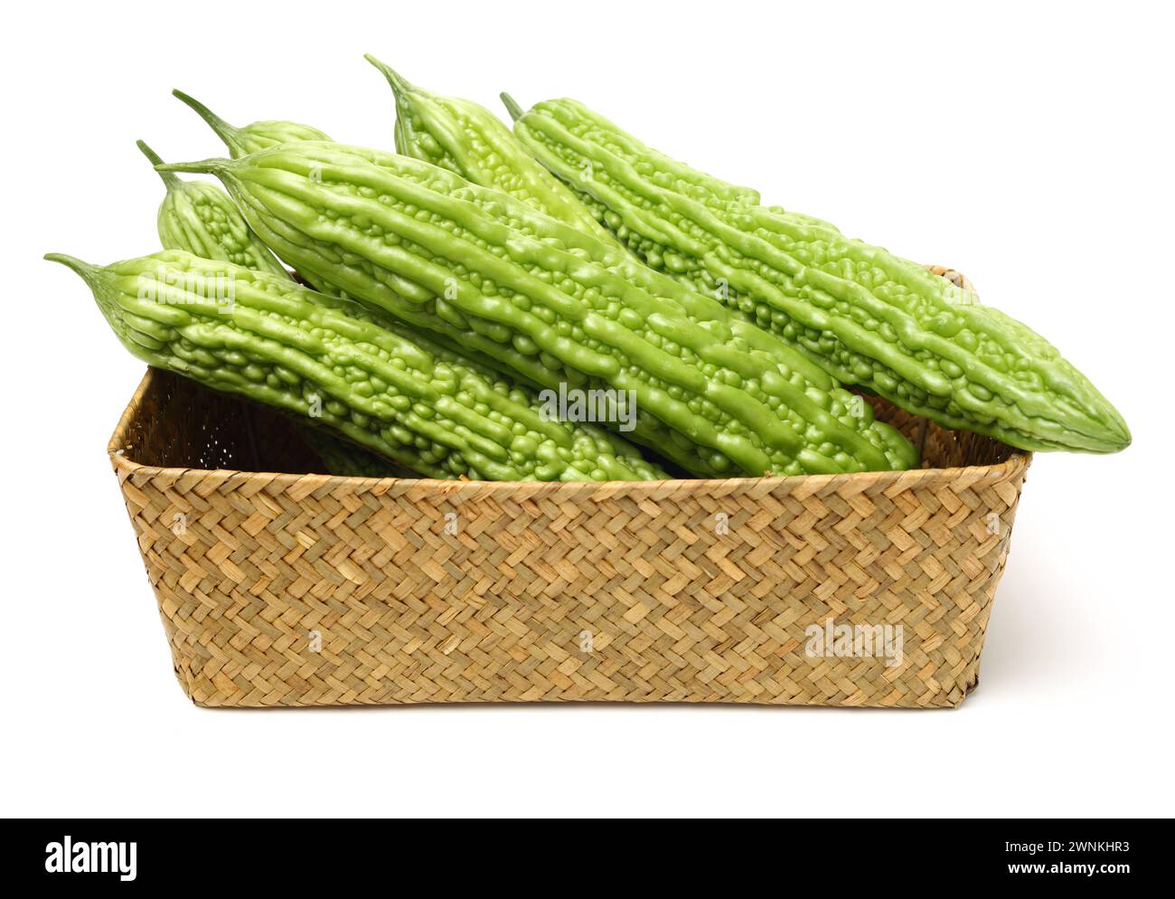 Bitter melon , Bitter gourd on white background Stock Photo - Alamy