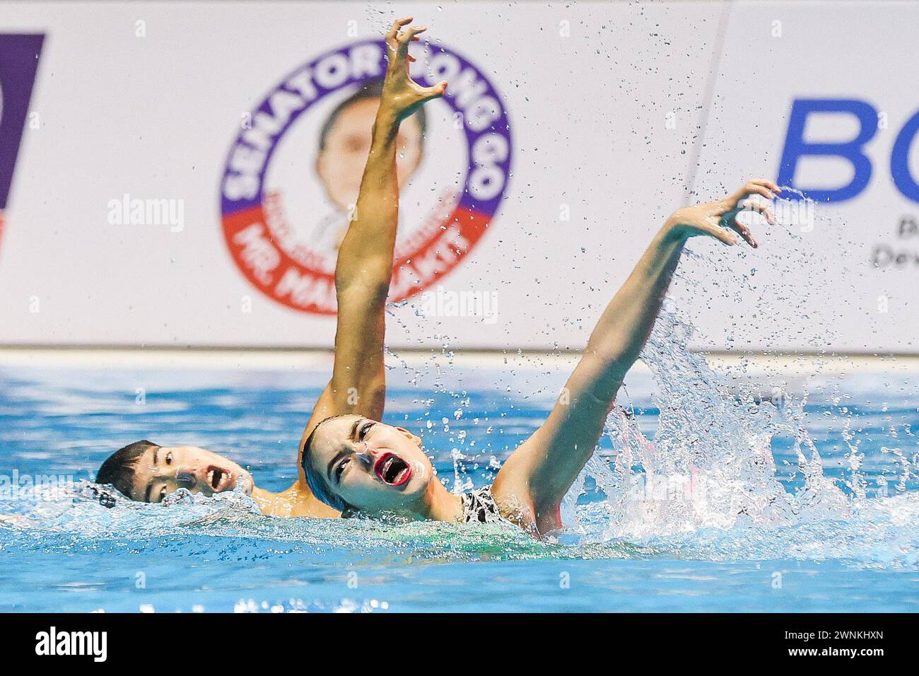 New Clark City, Philippines. 3rd Mar, 2024. Patrawee Chayawararak (R)/Kantinan Adisaisiributr of ...