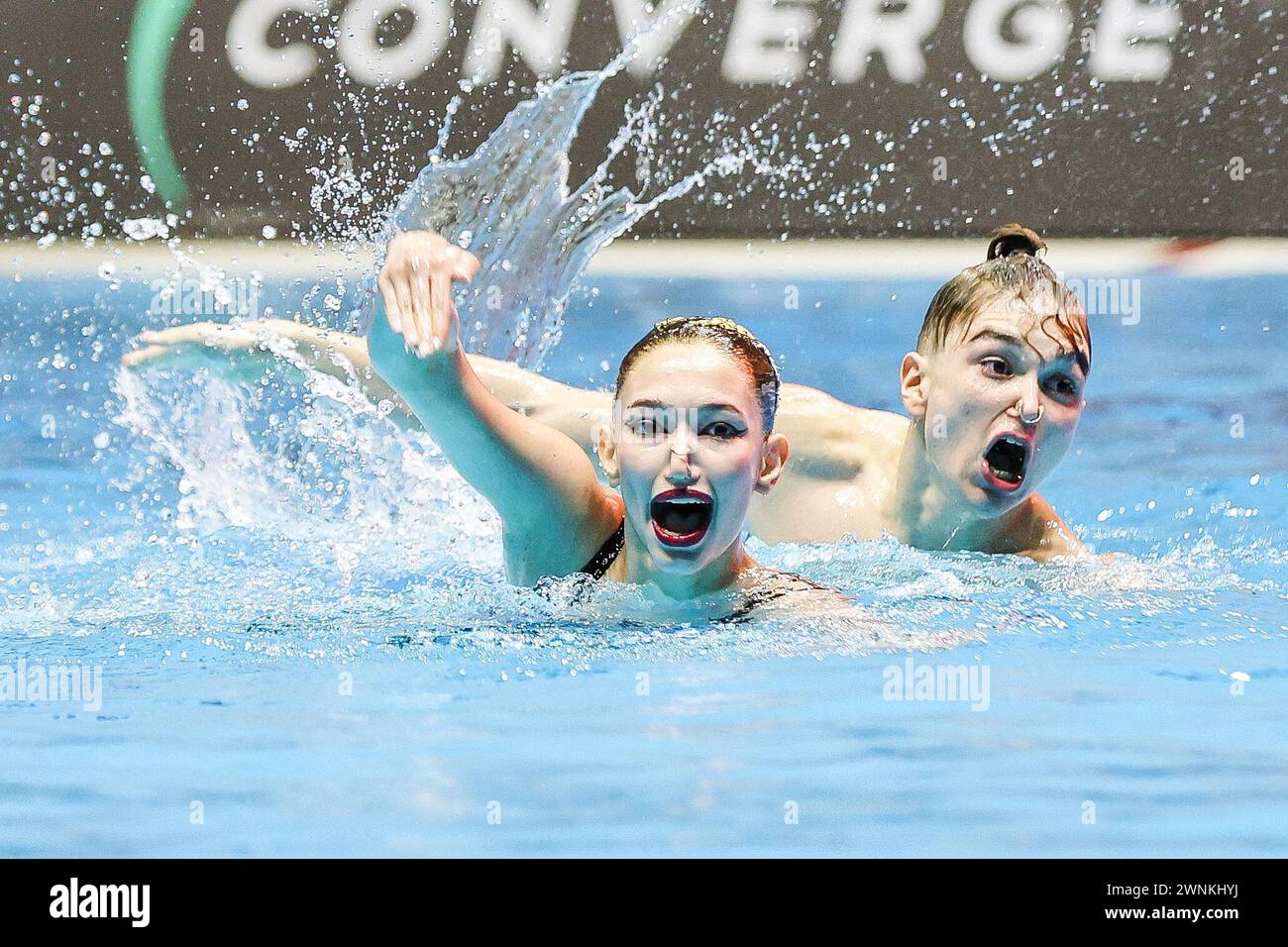 New Clark City, Philippines. 3rd Mar, 2024. Valeriya Stolbunova (L)/Artur Maidanov of Kazakhstan ...