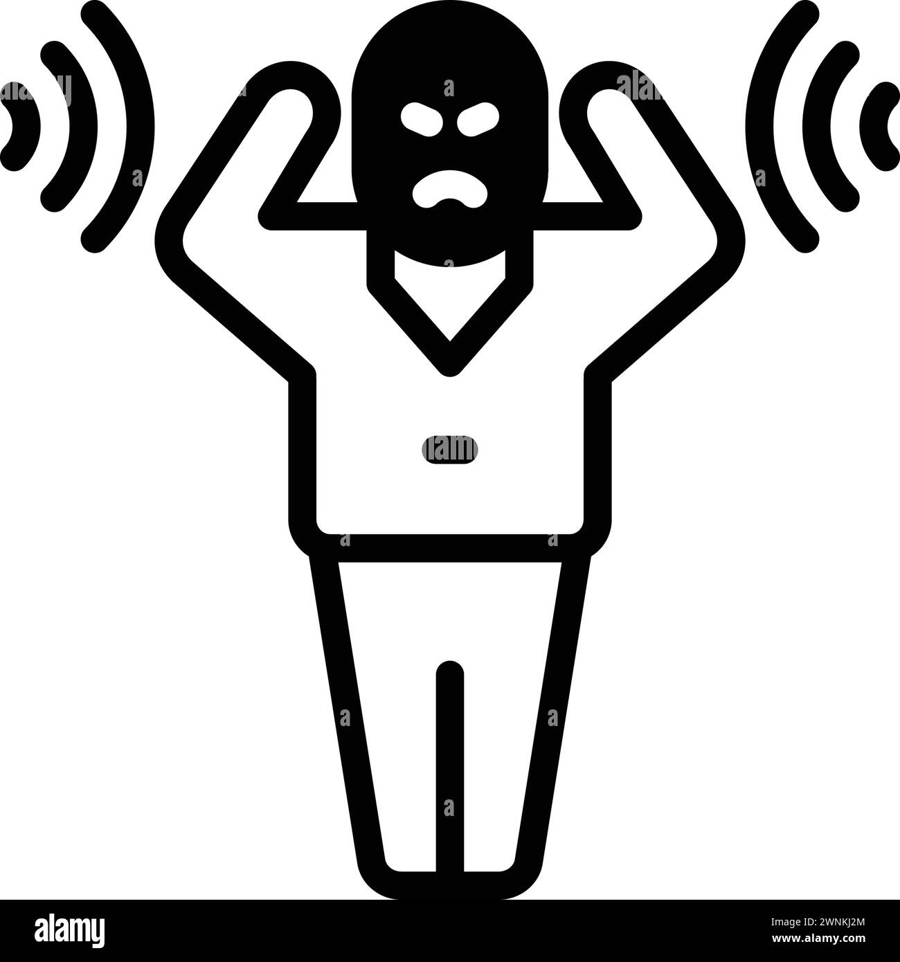 Noise disturbance illustration Black and White Stock Photos & Images ...