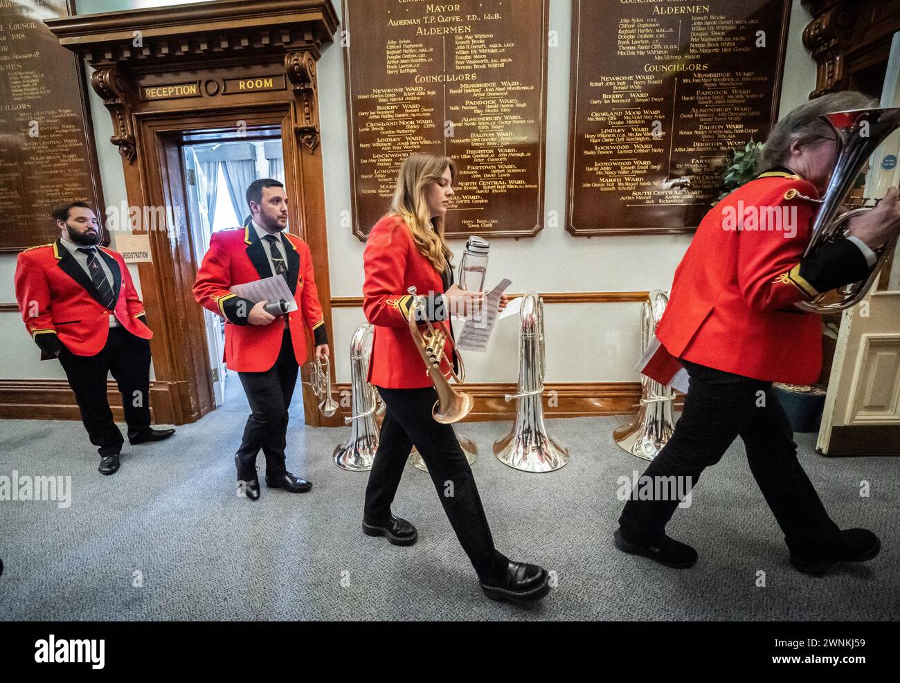 Members of Hade Edge Band ahead of performing during the 2024 Yorkshire ...
