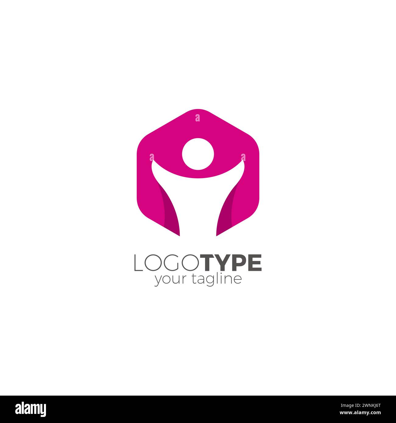 Network hexagon logo hi-res stock photography and images - Alamy