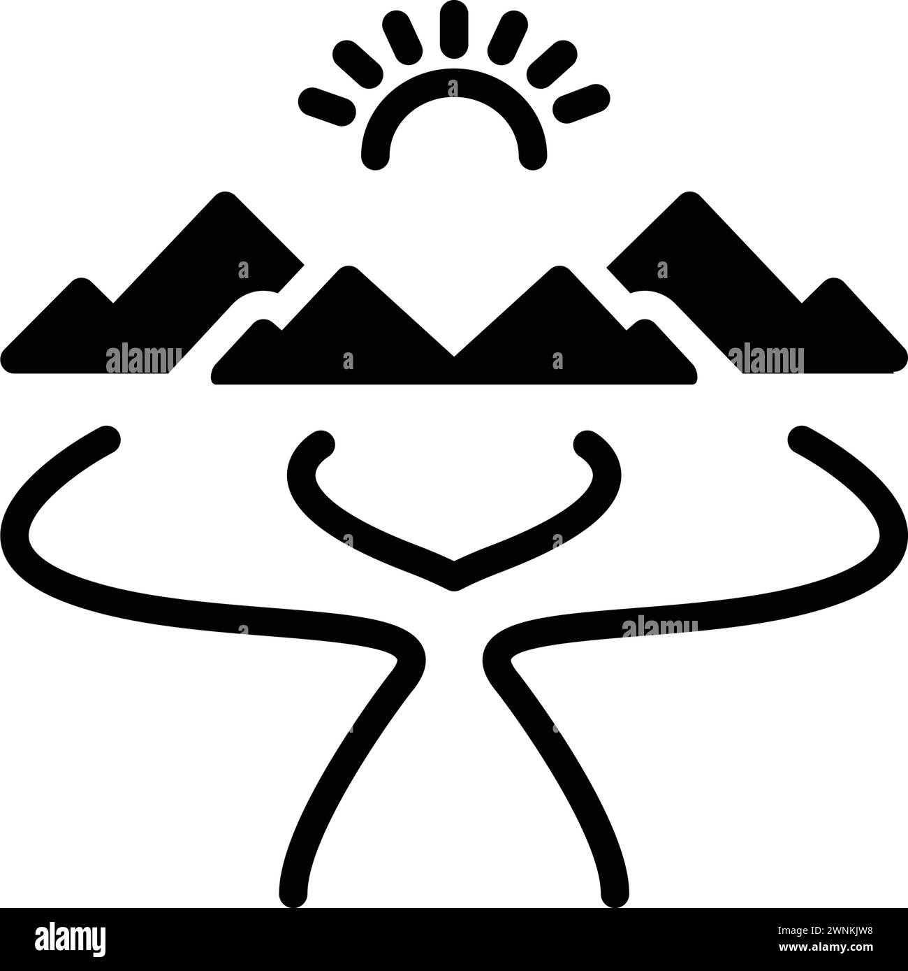 Icon for watershed,mountain Stock Vector Image & Art - Alamy