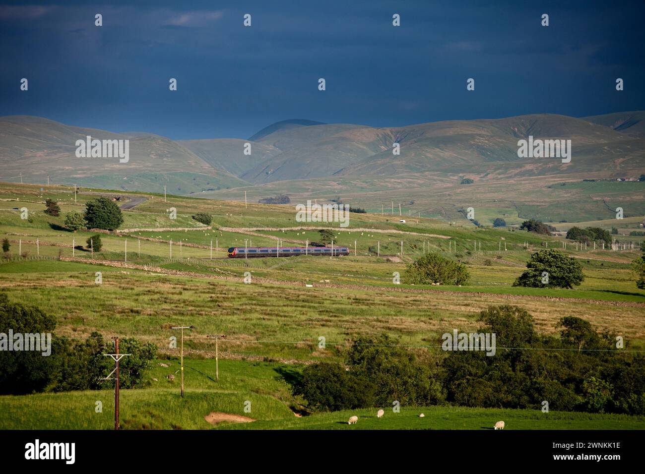 A Virgin trains west coast Pendolino train at Shap Wells, Cumbria on ...