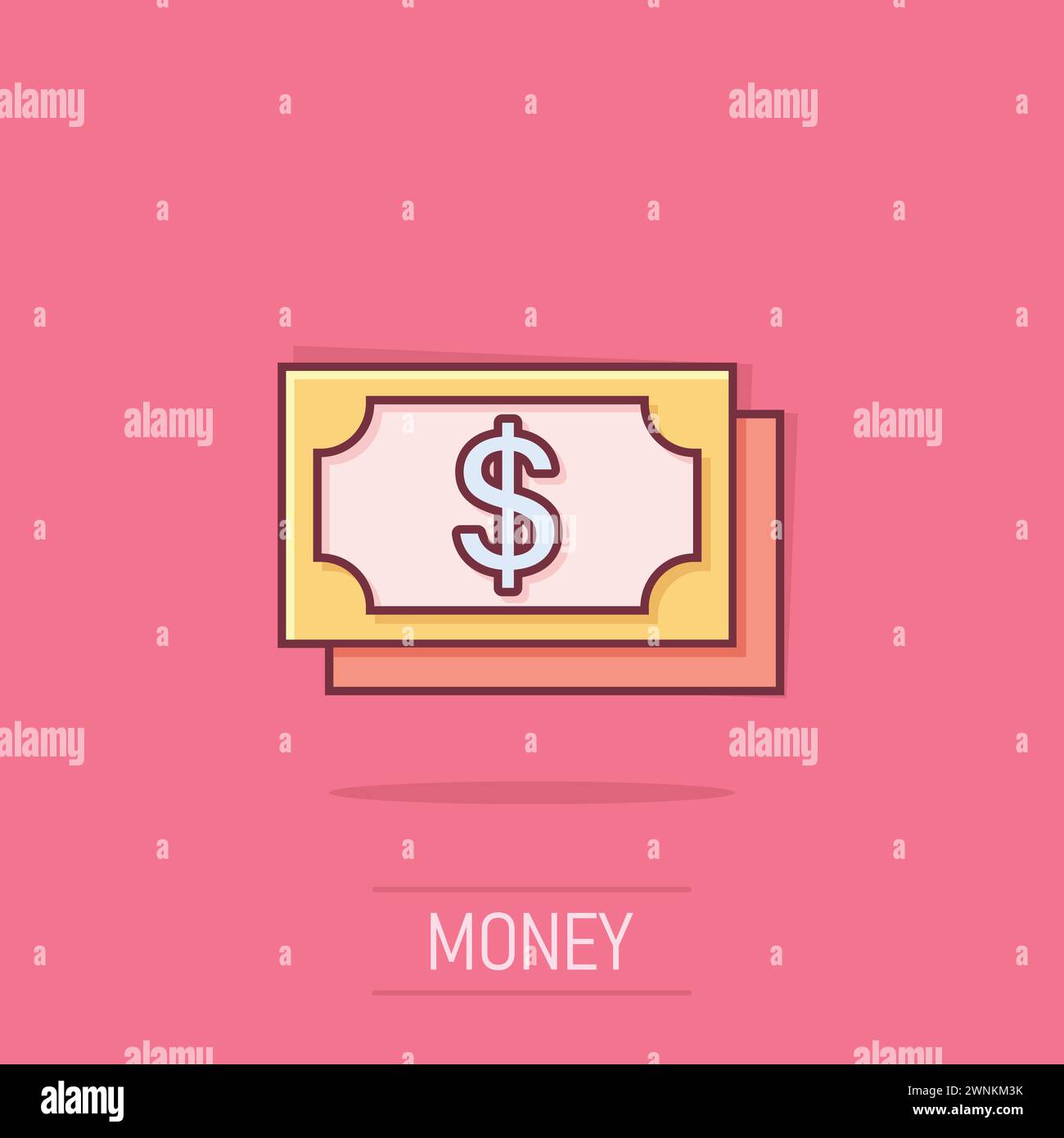 Money dollar icon in comic style. Exchange cash cartoon vector ...