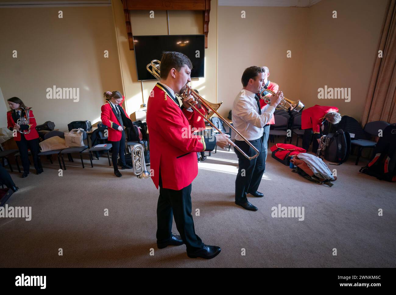 Members of Hade Edge Band ahead of performing during the 2024 Yorkshire ...